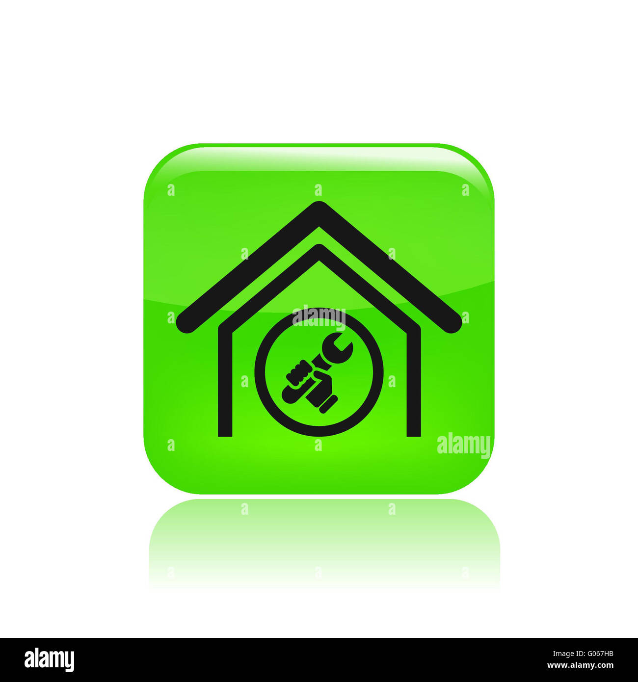 Vector illustration of single house repair icon Stock Photo - Alamy