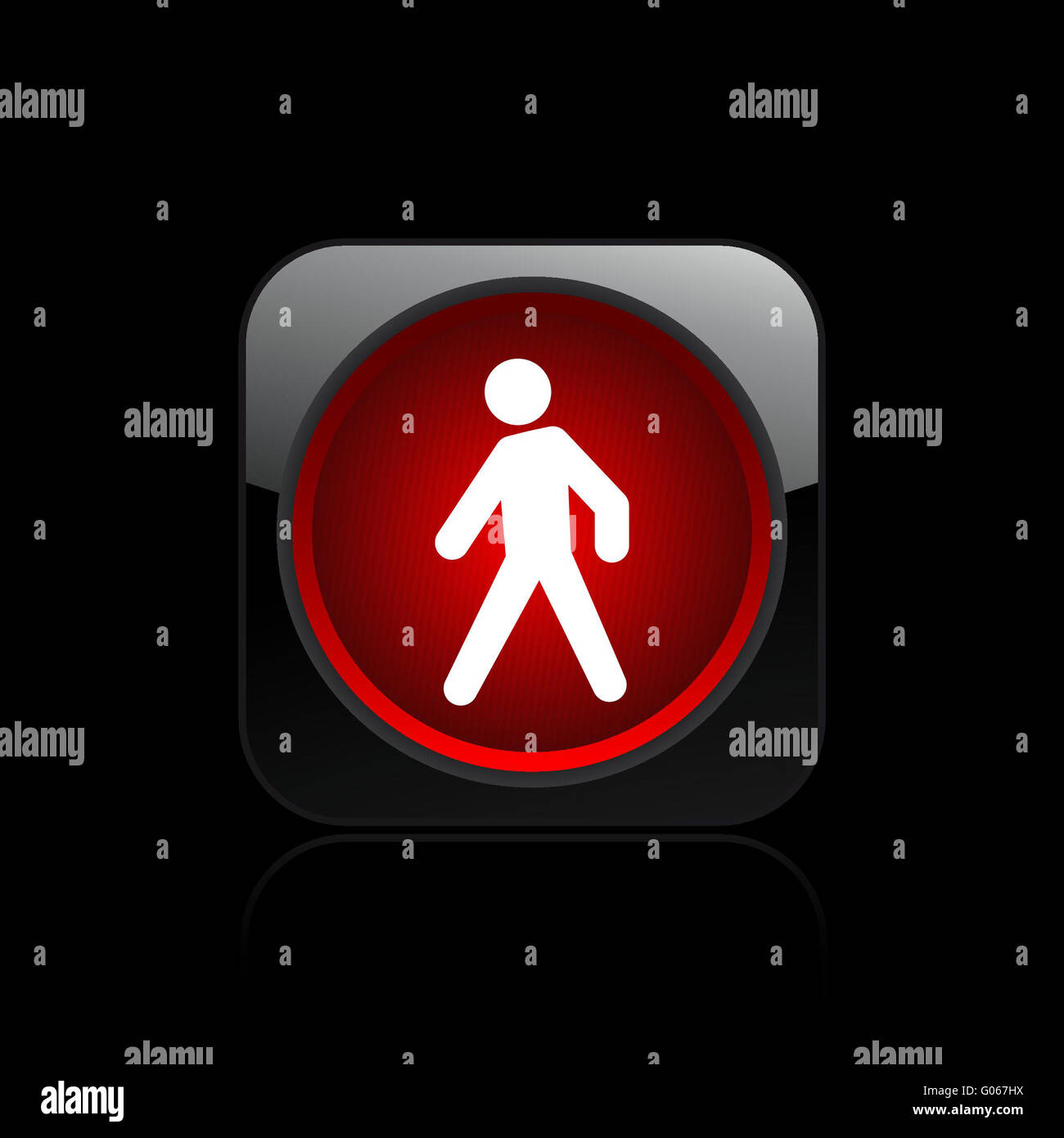 Vector illustration of single pedestrian traffic light icon Stock Photo ...