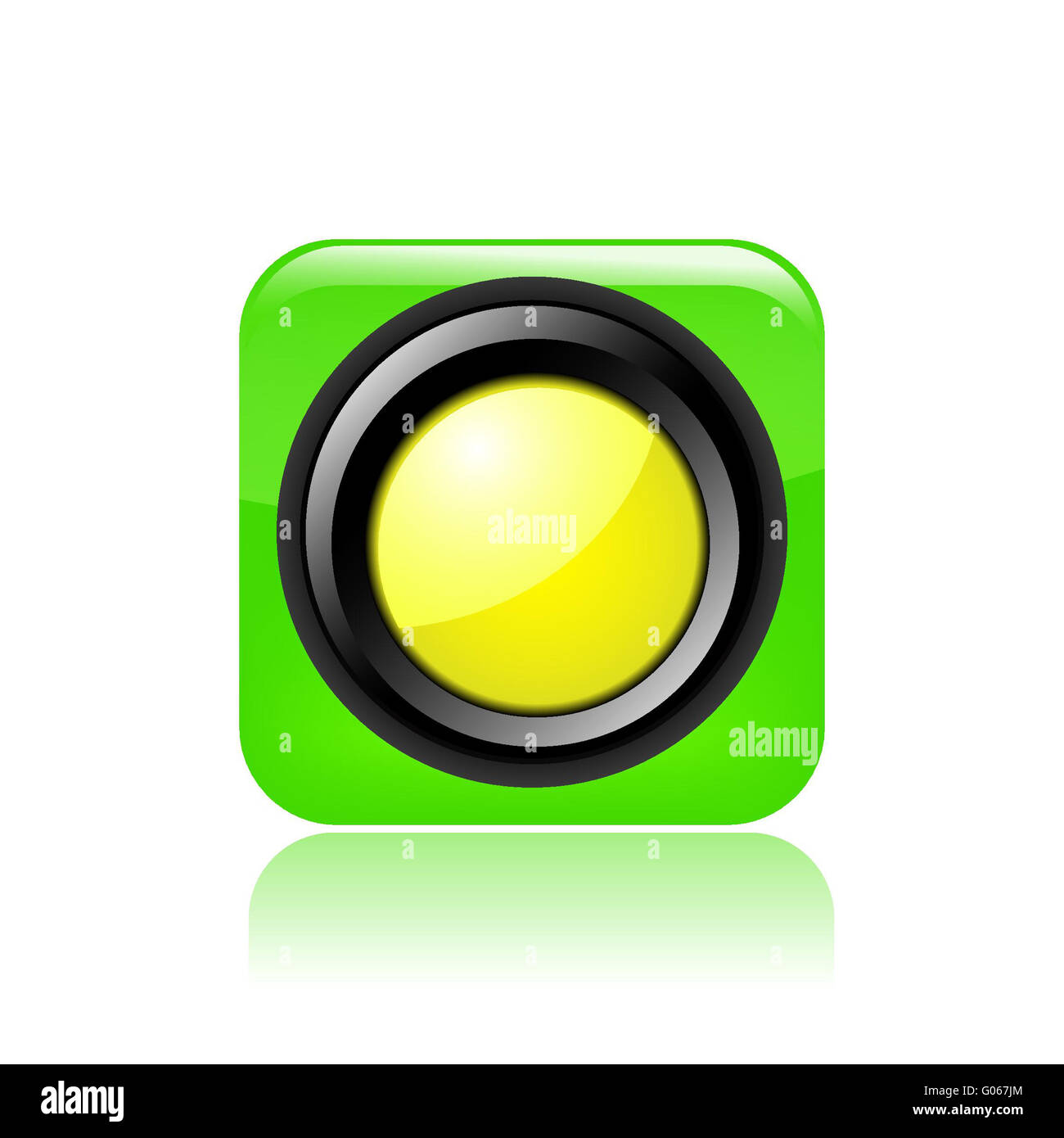 Vector illustration of single yellow light icon Stock Photo - Alamy