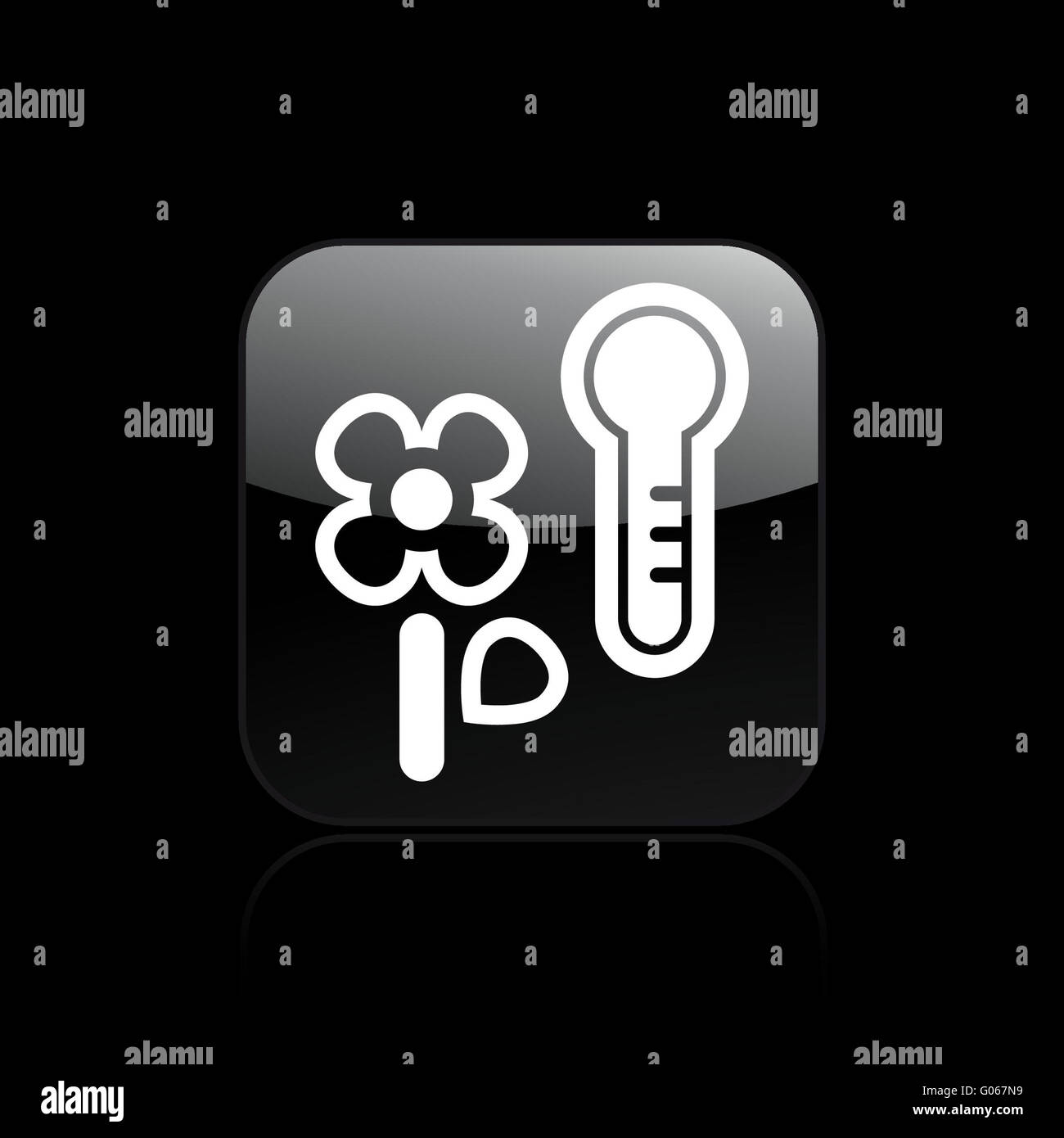 Vector illustration of single temperature flower icon Stock Photo - Alamy