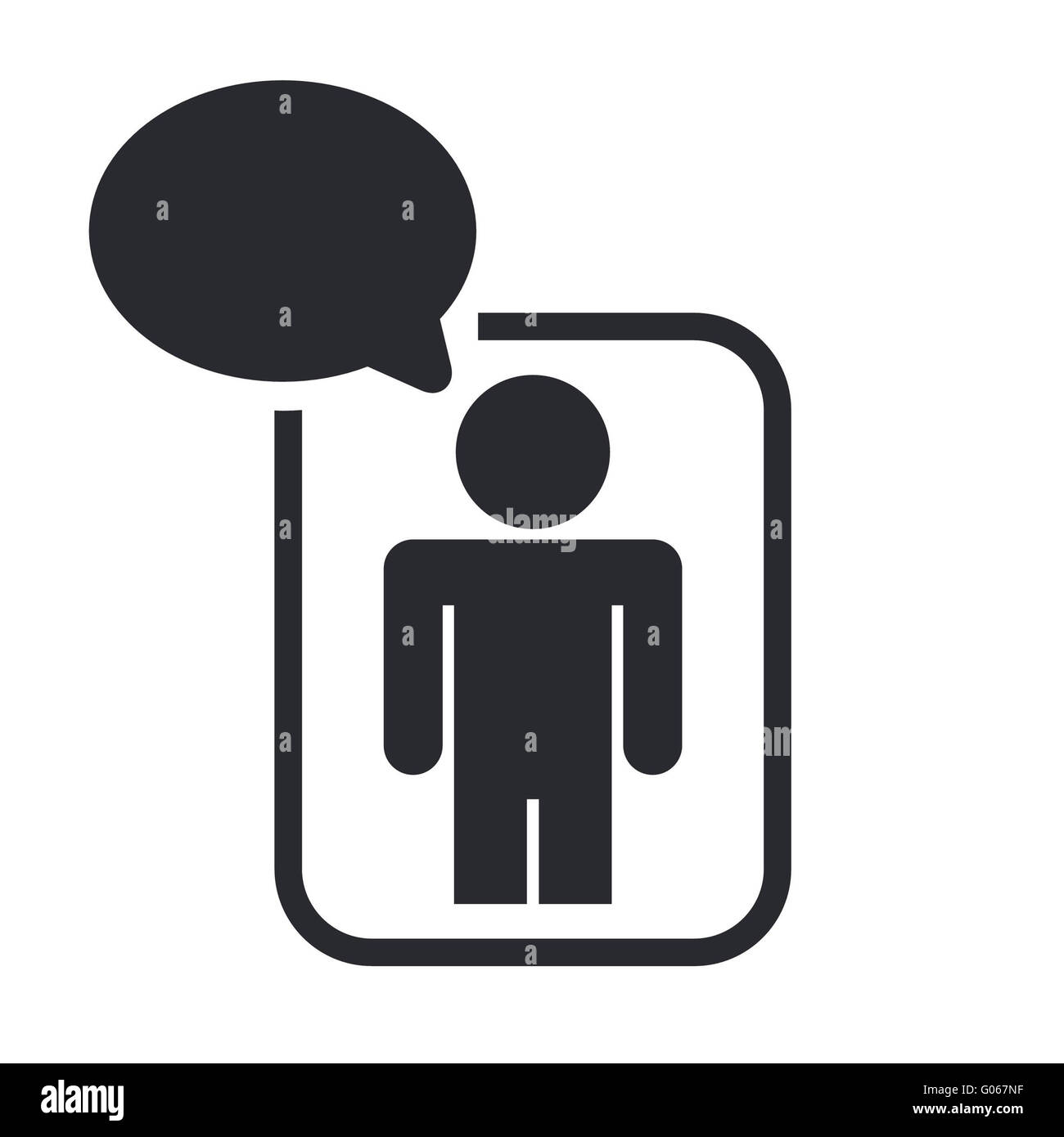 Vector illustration of isolated social network icon Stock Photo - Alamy