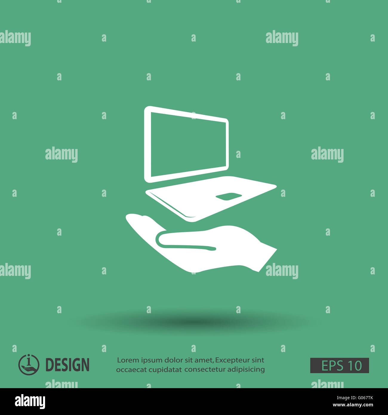 Pictograph of computer. Vector concept illustration for design. Eps 10 ...