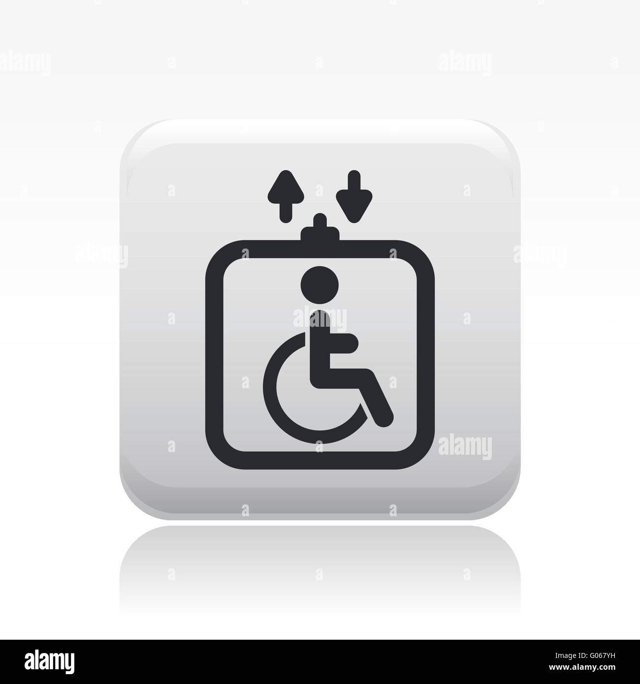 Vector illustration of single handicap elevator icon Stock Photo - Alamy