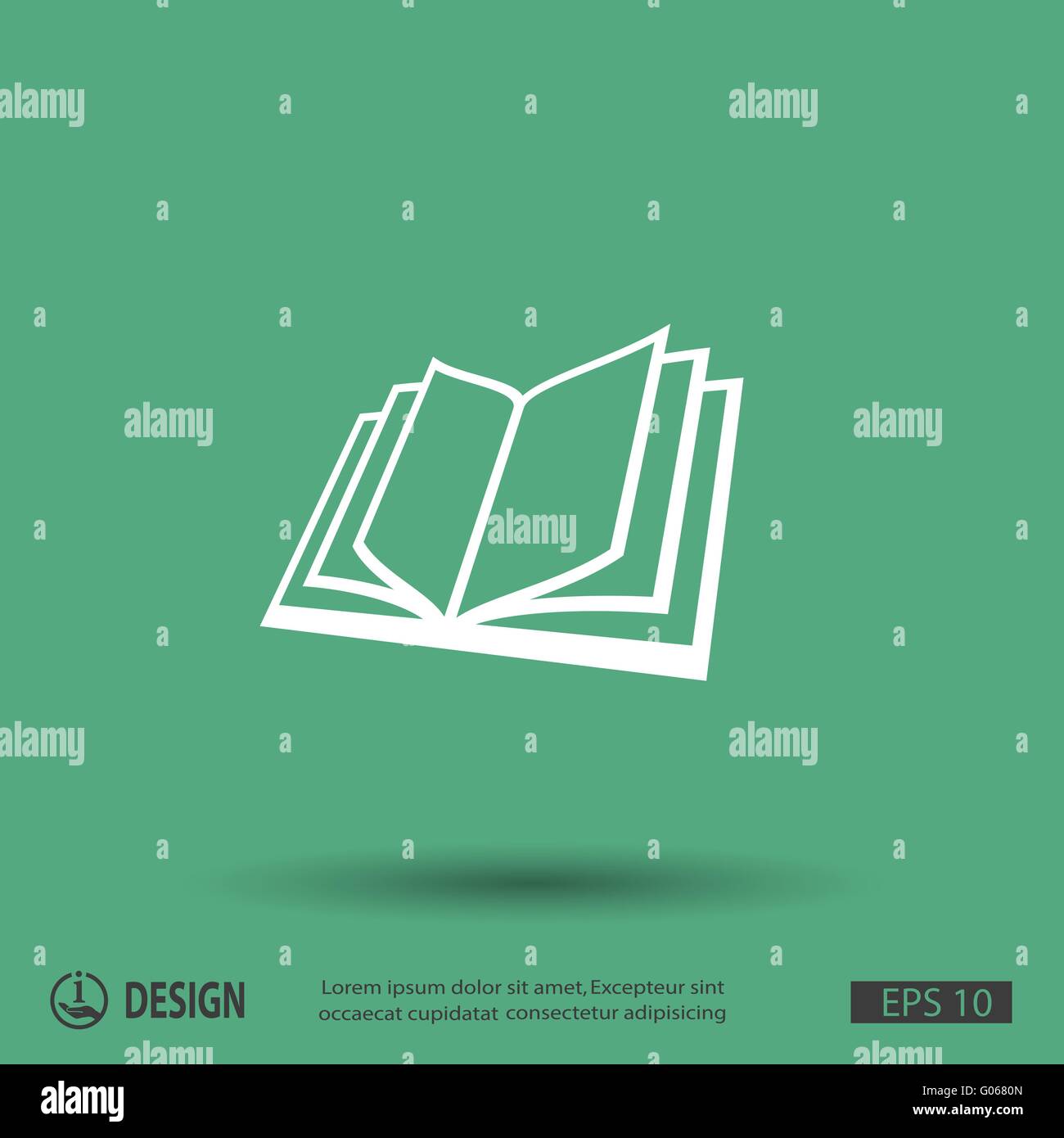 Pictograph of book. Vector concept illustration for design. Eps 10 ...