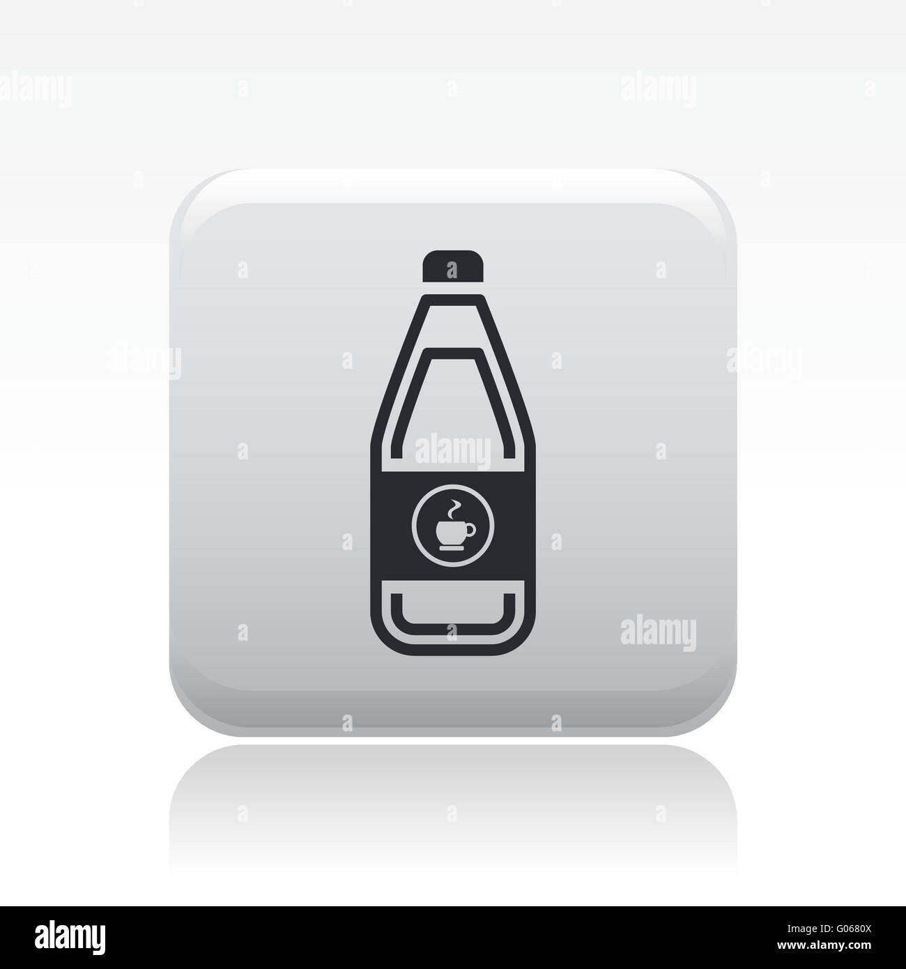 Vector illustration of single coffee bottle icon Stock Photo - Alamy