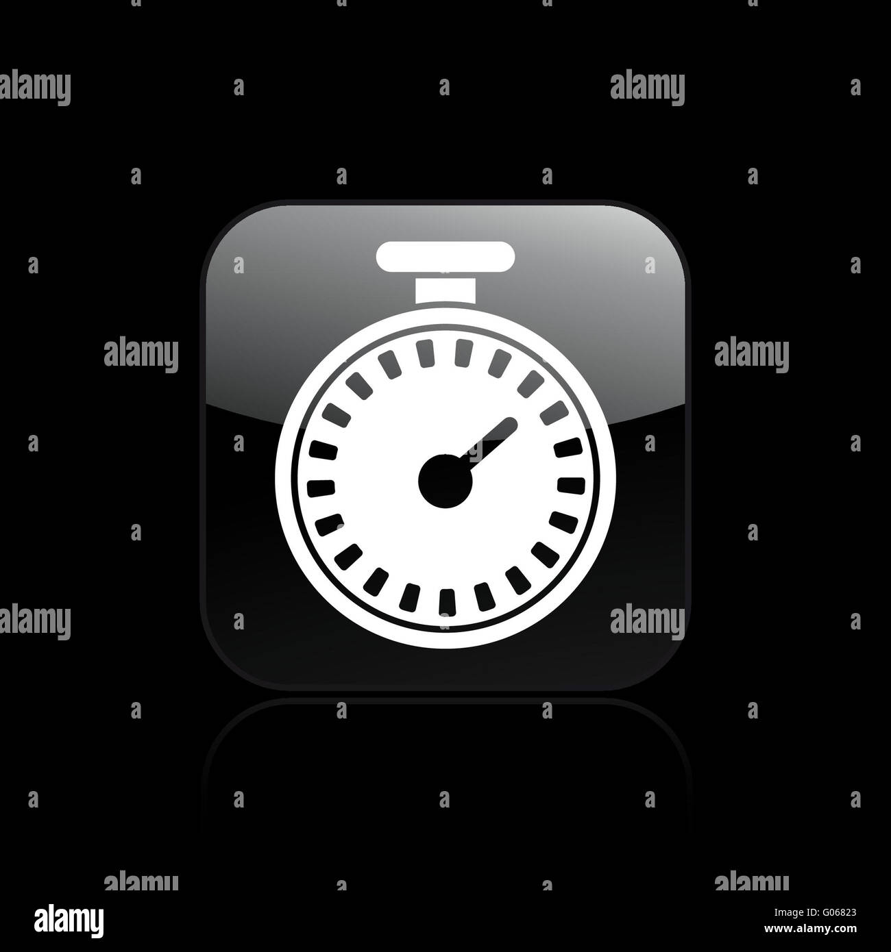 Vector illustration of isolated chronometer icon Stock Photo - Alamy
