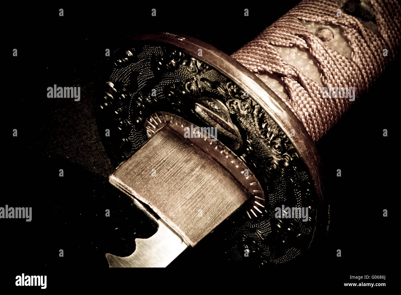 Samurai Sword Detail Stock Photo - Alamy