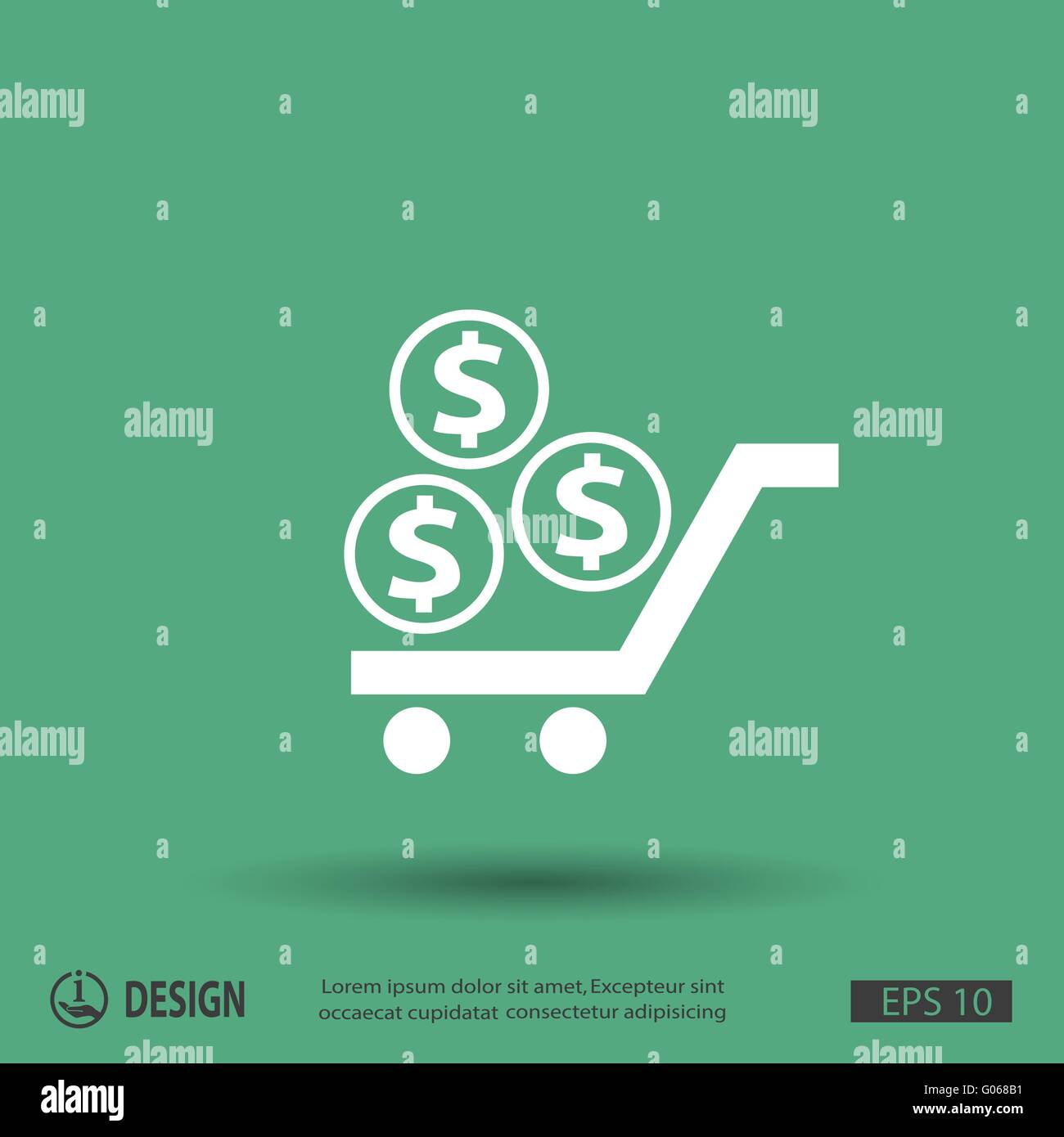 Pictograph of money. Vector concept illustration for design. Eps 10 ...