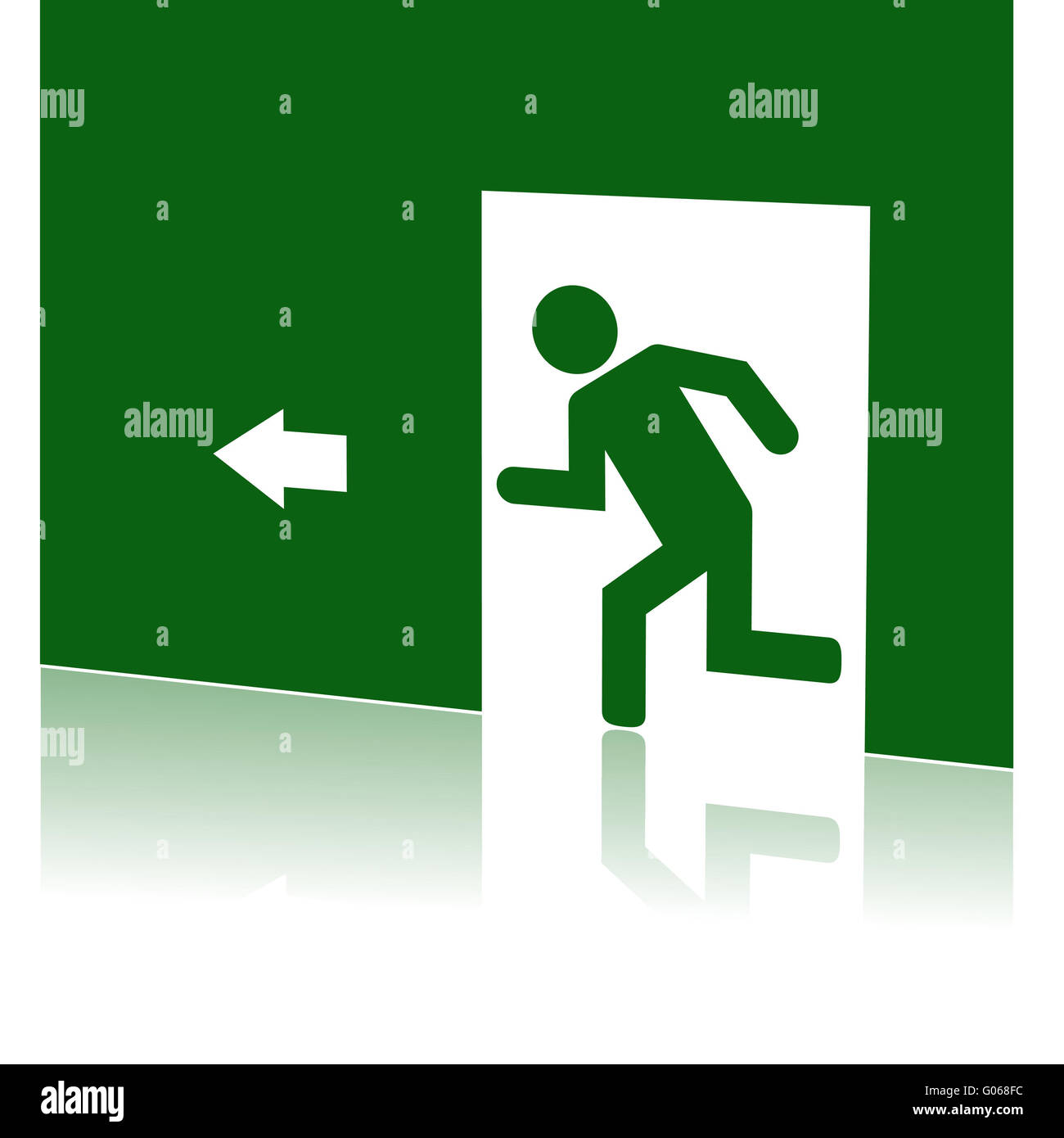 Vector illustration of single security exit icon Stock Photo - Alamy