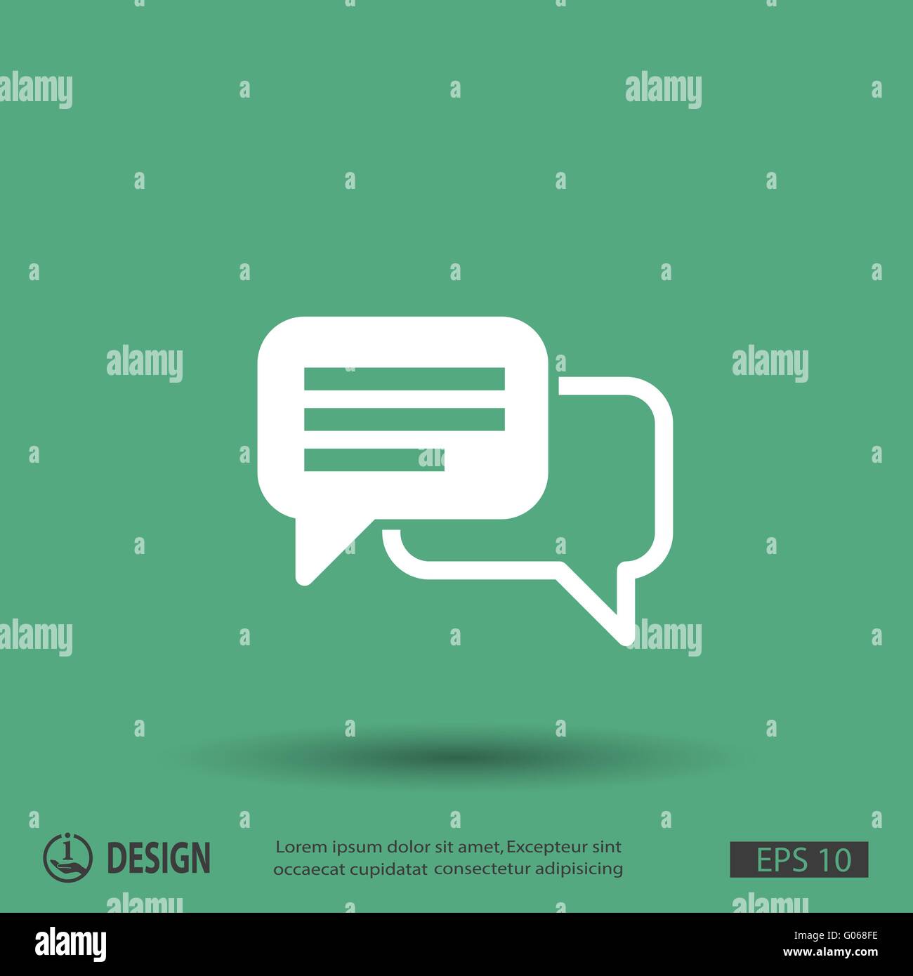 Pictograph of message or chat. Vector concept illustration for design ...