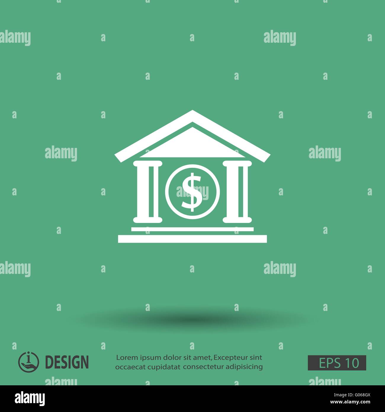 Pictograph of bank. Vector concept illustration for design. Eps 10 ...