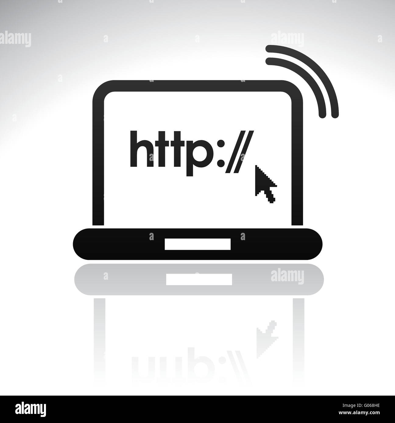 Vector illustration of single web connection icon Stock Photo - Alamy