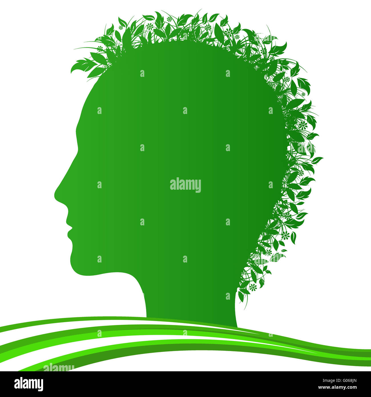 Vector illustration of single isolated natural hair icon Stock Photo ...