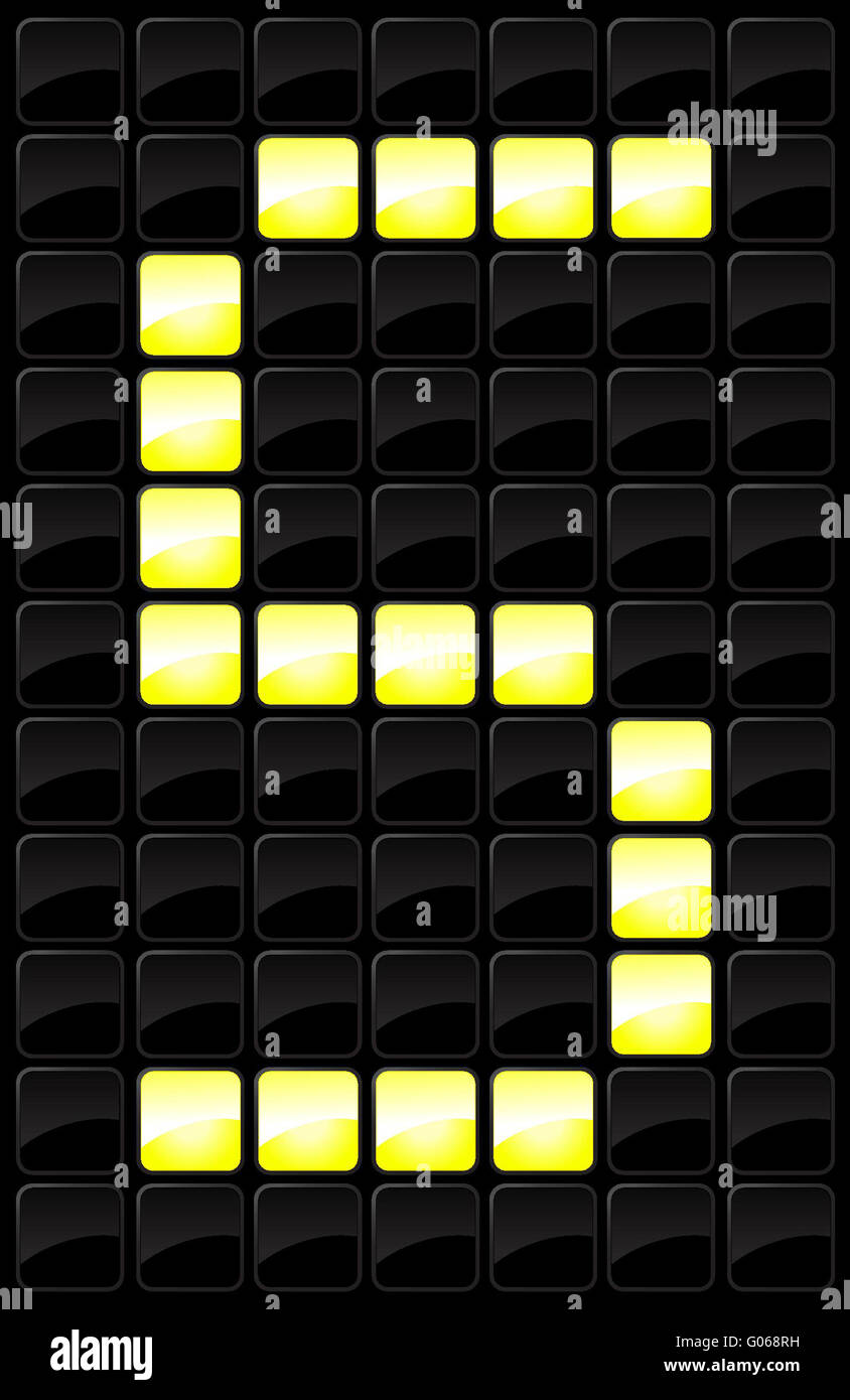Vector illustration of single scoreboard letter icon Stock Photo - Alamy