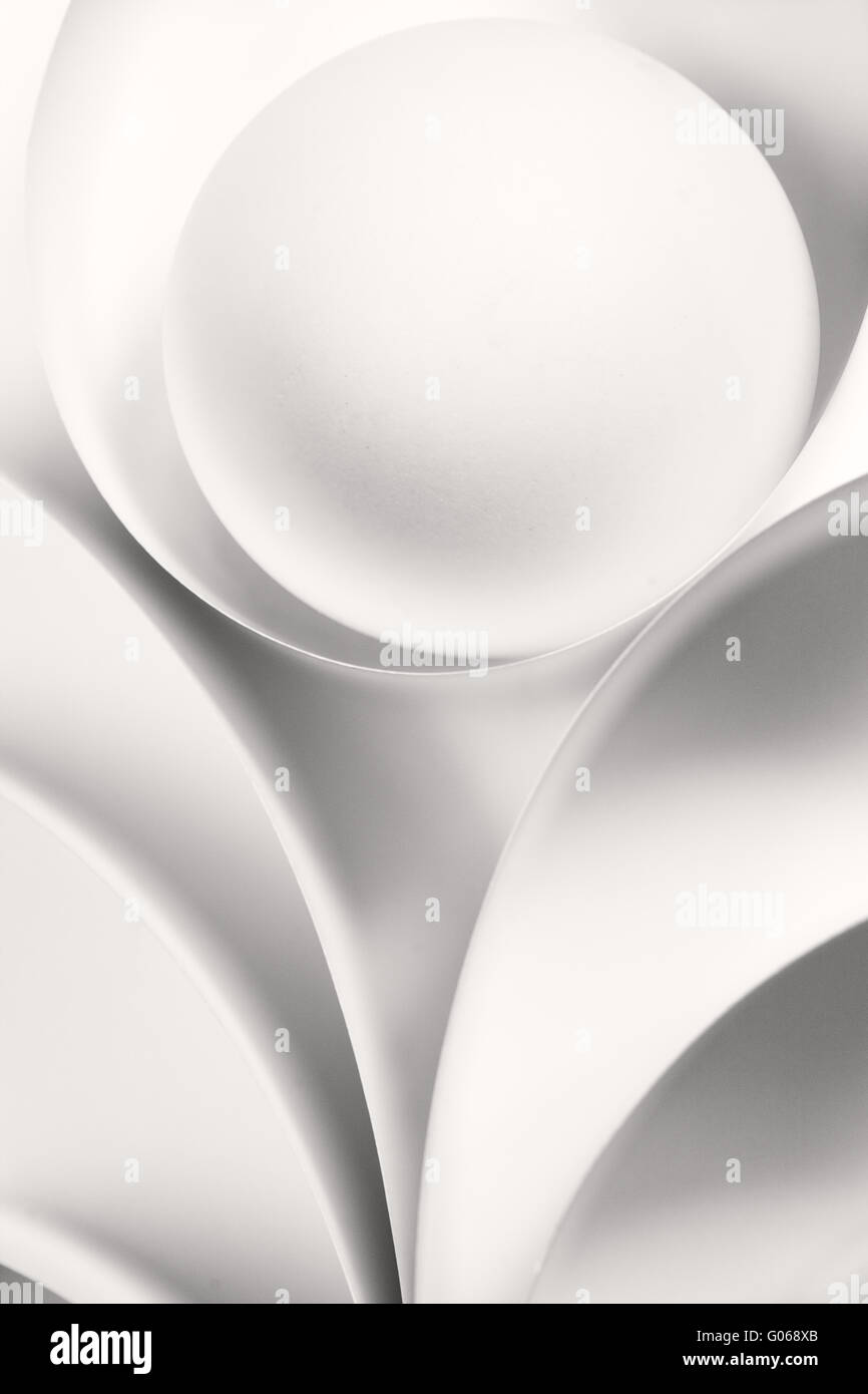 Abstract Still Life with ball and curve shapes Stock Photo - Alamy