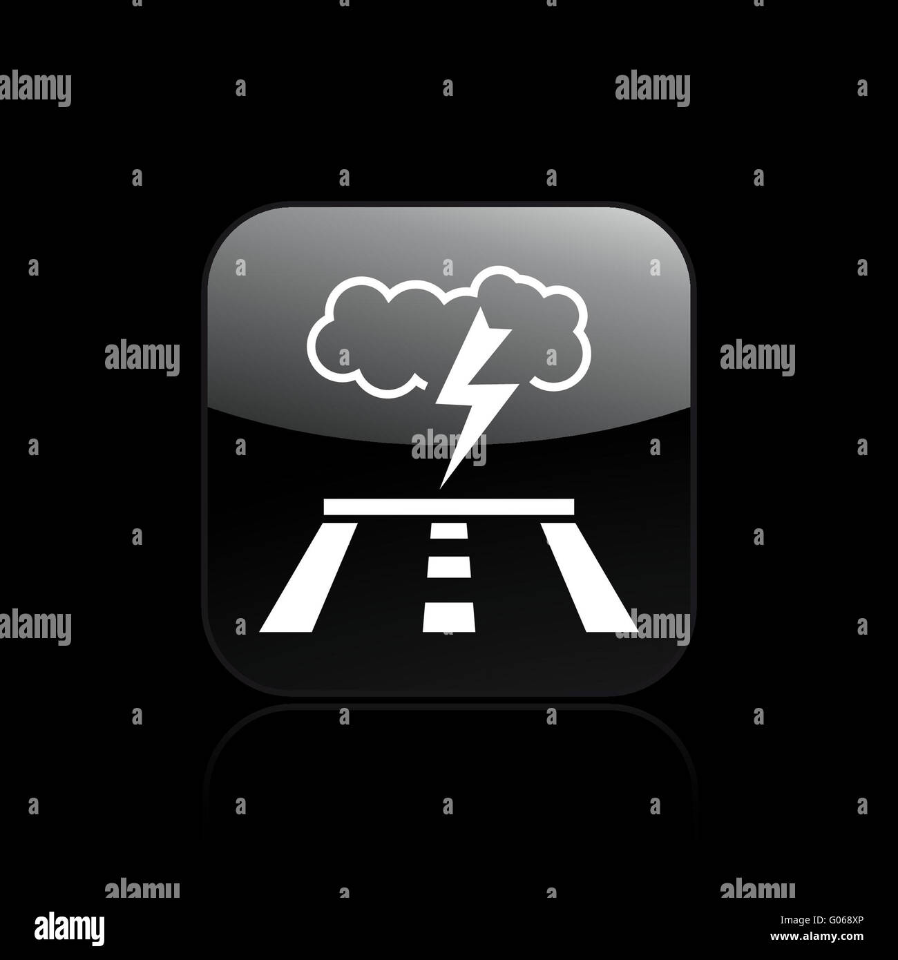 Vector illustration of isolated road storm icon Stock Photo - Alamy
