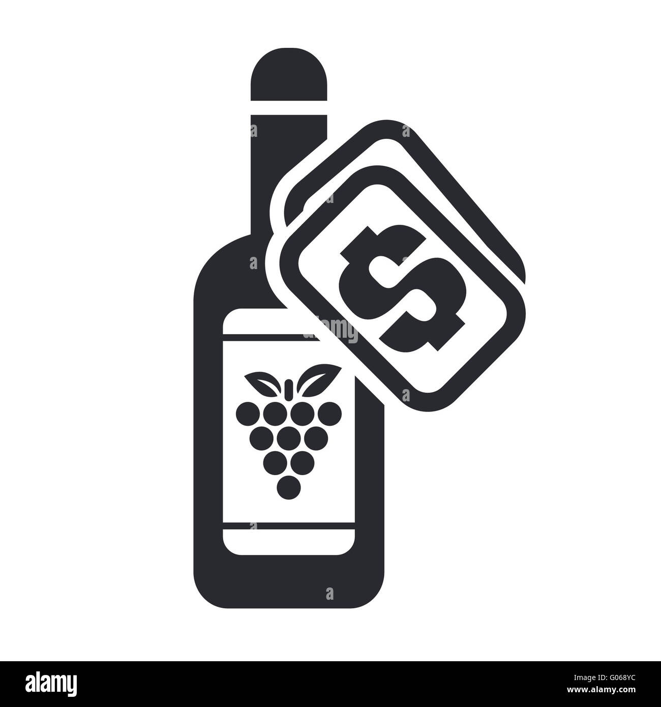 Vector illustration of isolated wine sale icon Stock Photo - Alamy