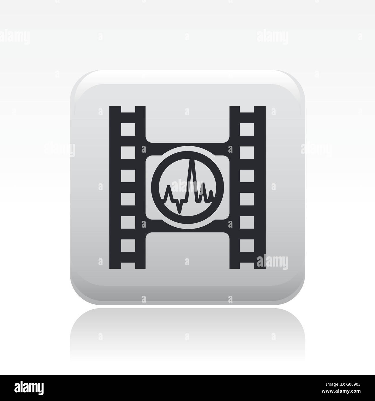 Vector illustration of single player button icon Stock Photo - Alamy