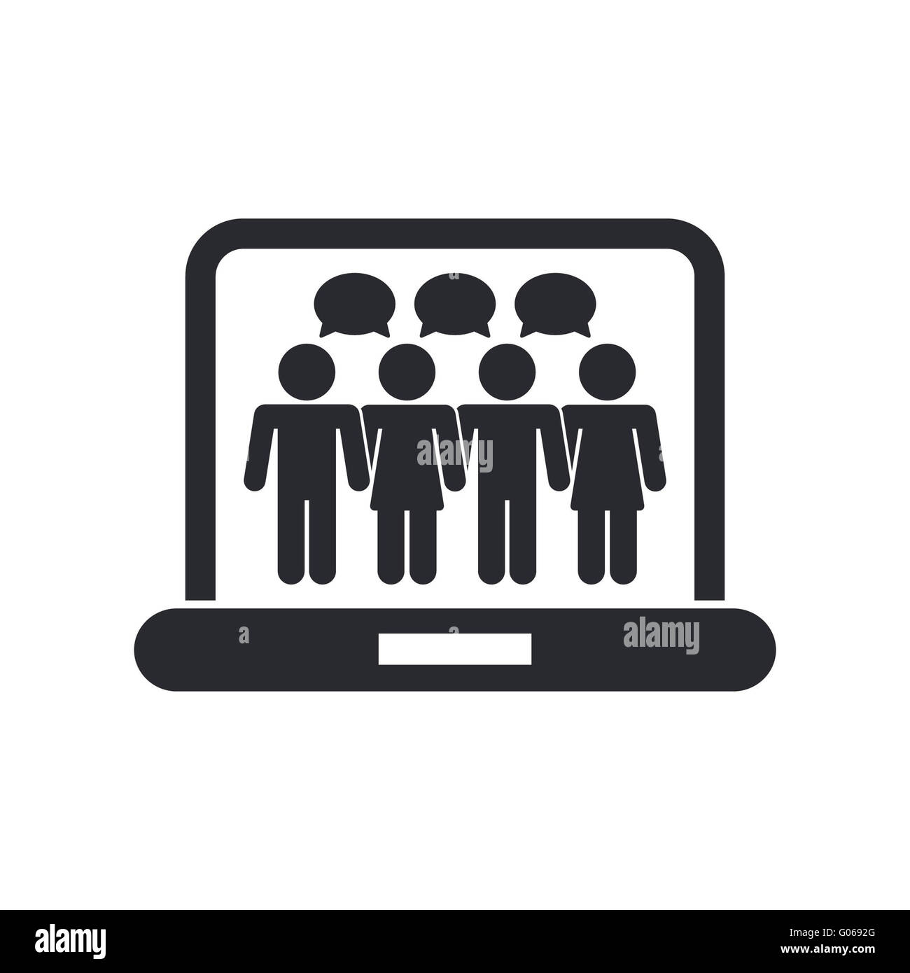 Vector illustration of isolated social network icon Stock Photo - Alamy