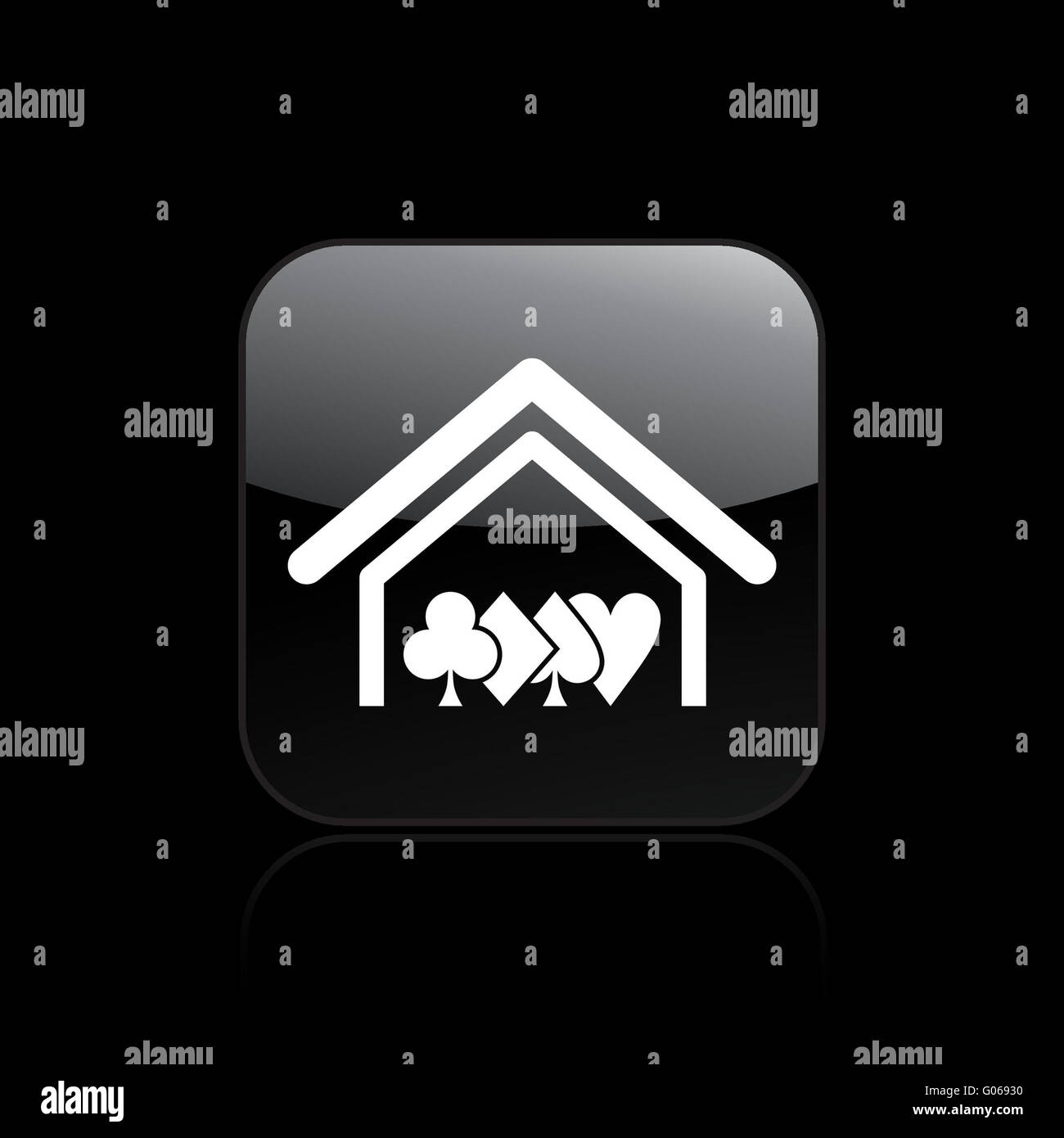 Vector illustration of single poker house icon Stock Photo - Alamy