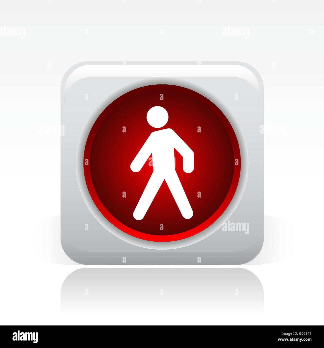 Vector illustration of isolated red traffic light icon Stock Photo - Alamy