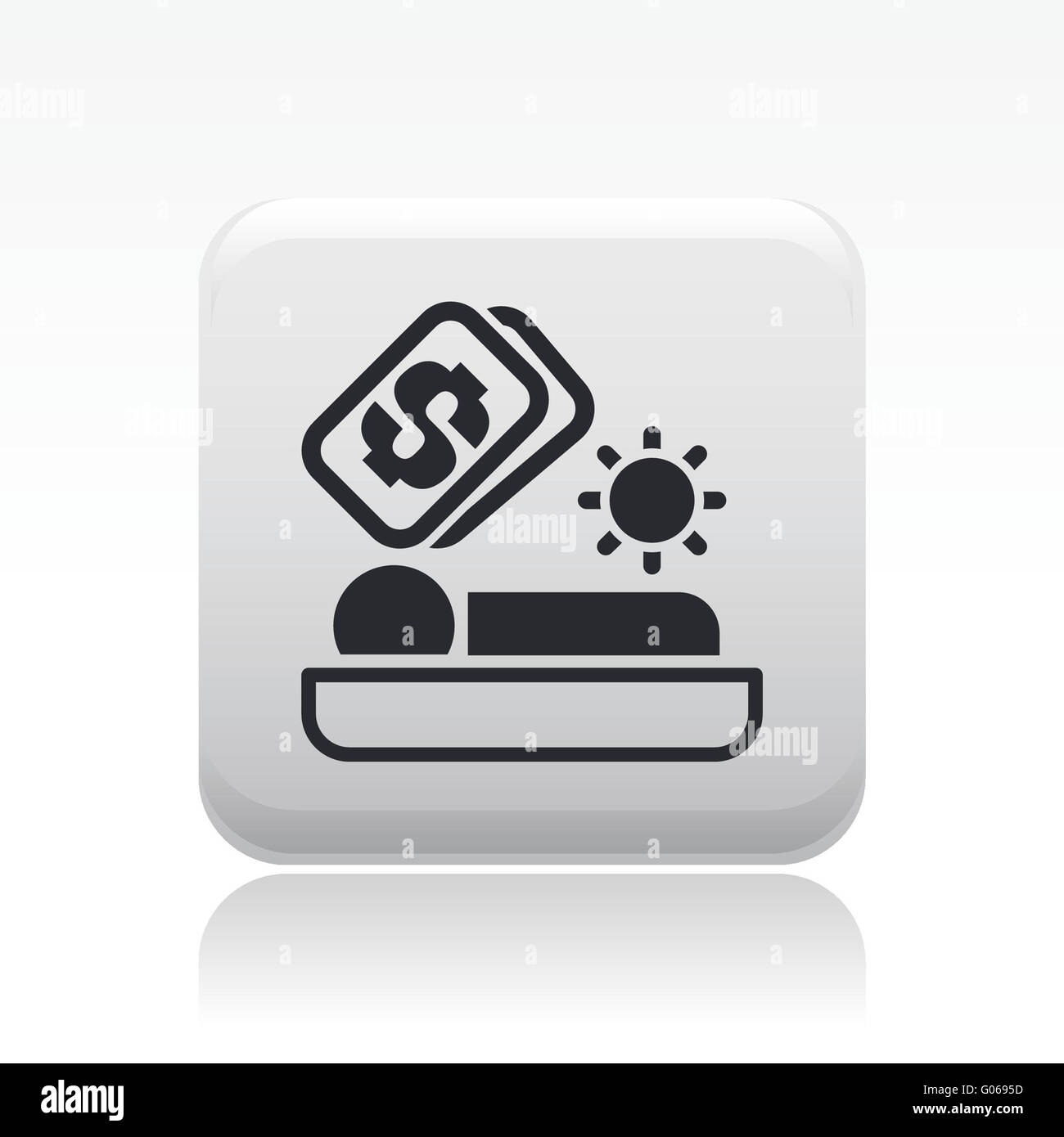 Vector illustration of isolated holiday cost icon Stock Photo - Alamy
