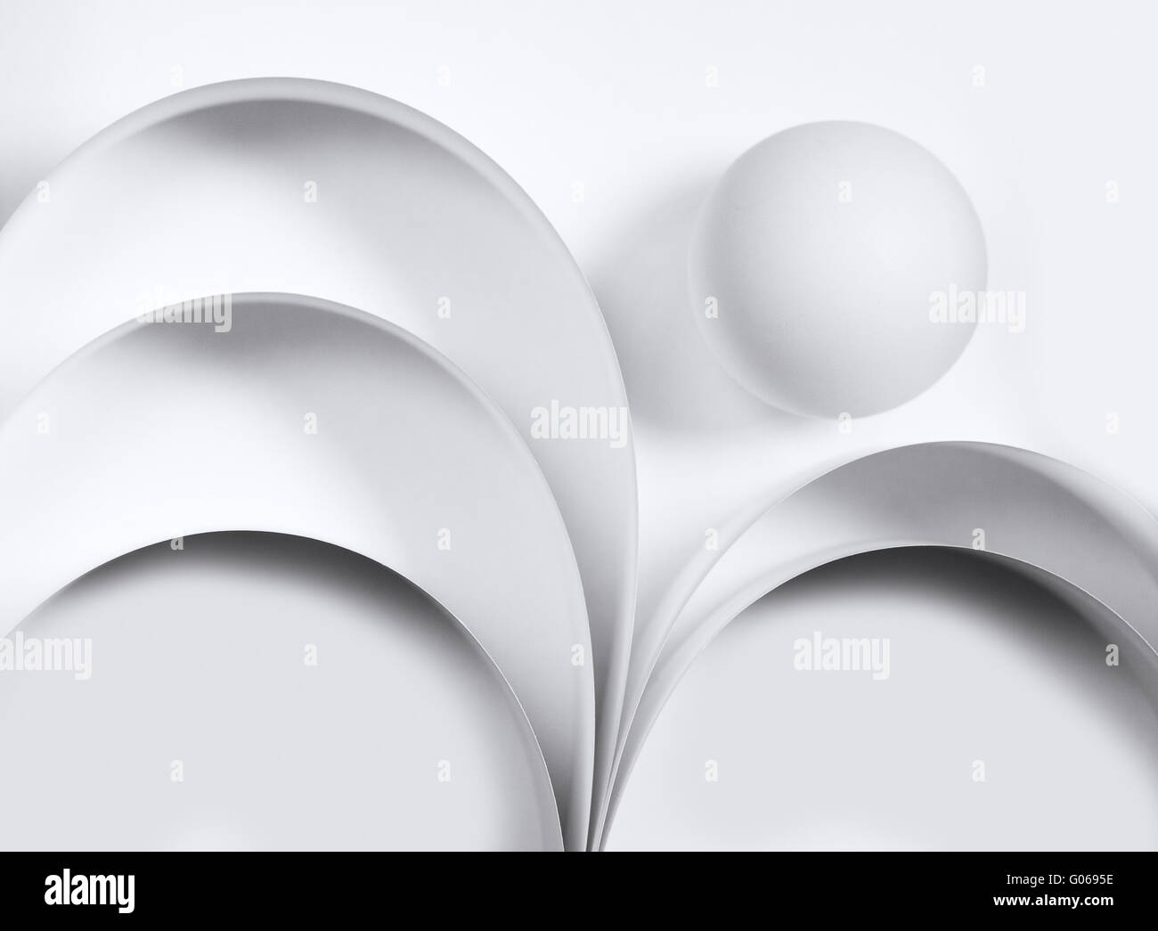 Abstract Still Life with ball and curve shapes Stock Photo - Alamy