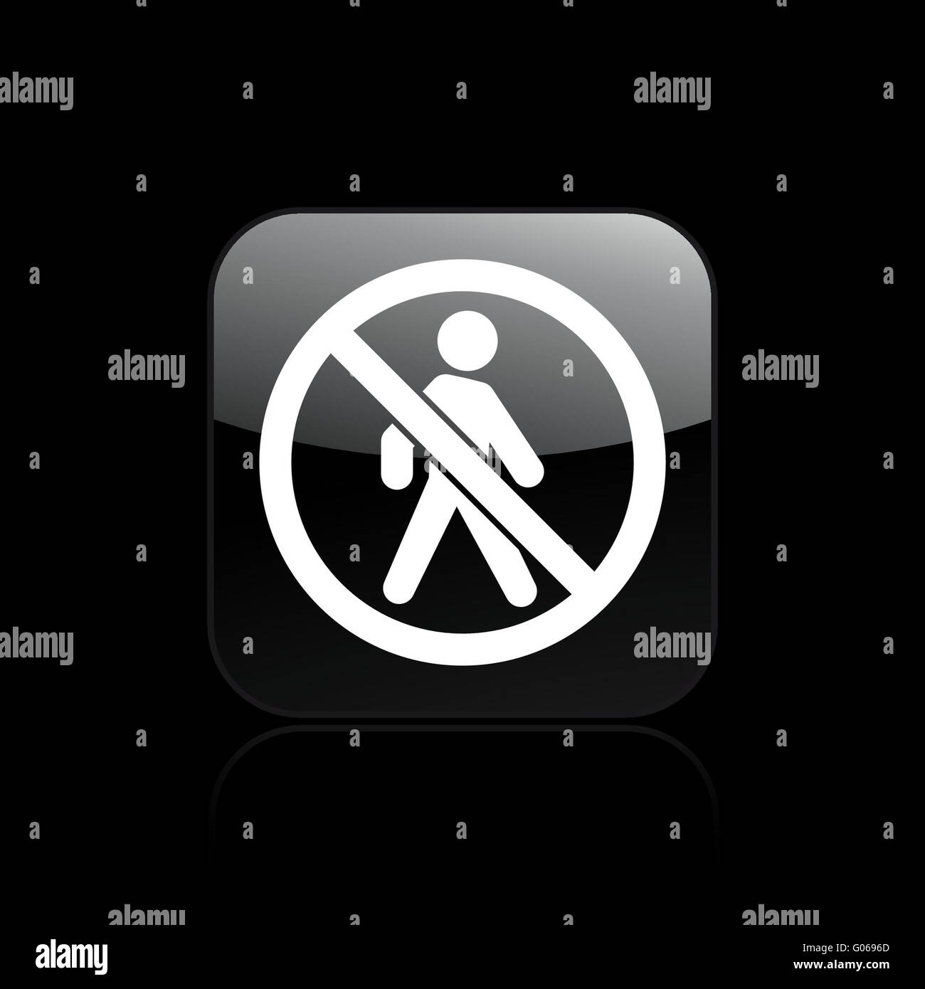 Vector illustration of isolated access forbidden icon Stock Photo - Alamy