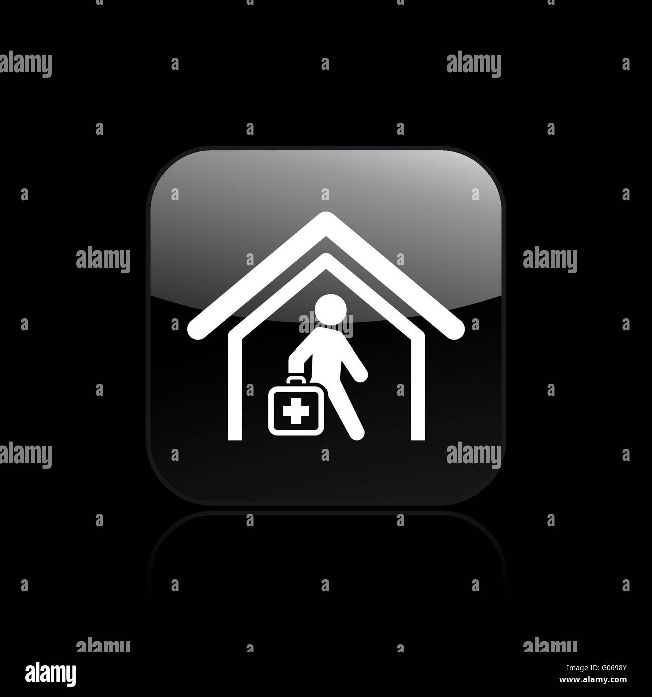 Vector illustration of isolated medical home icon Stock Photo - Alamy