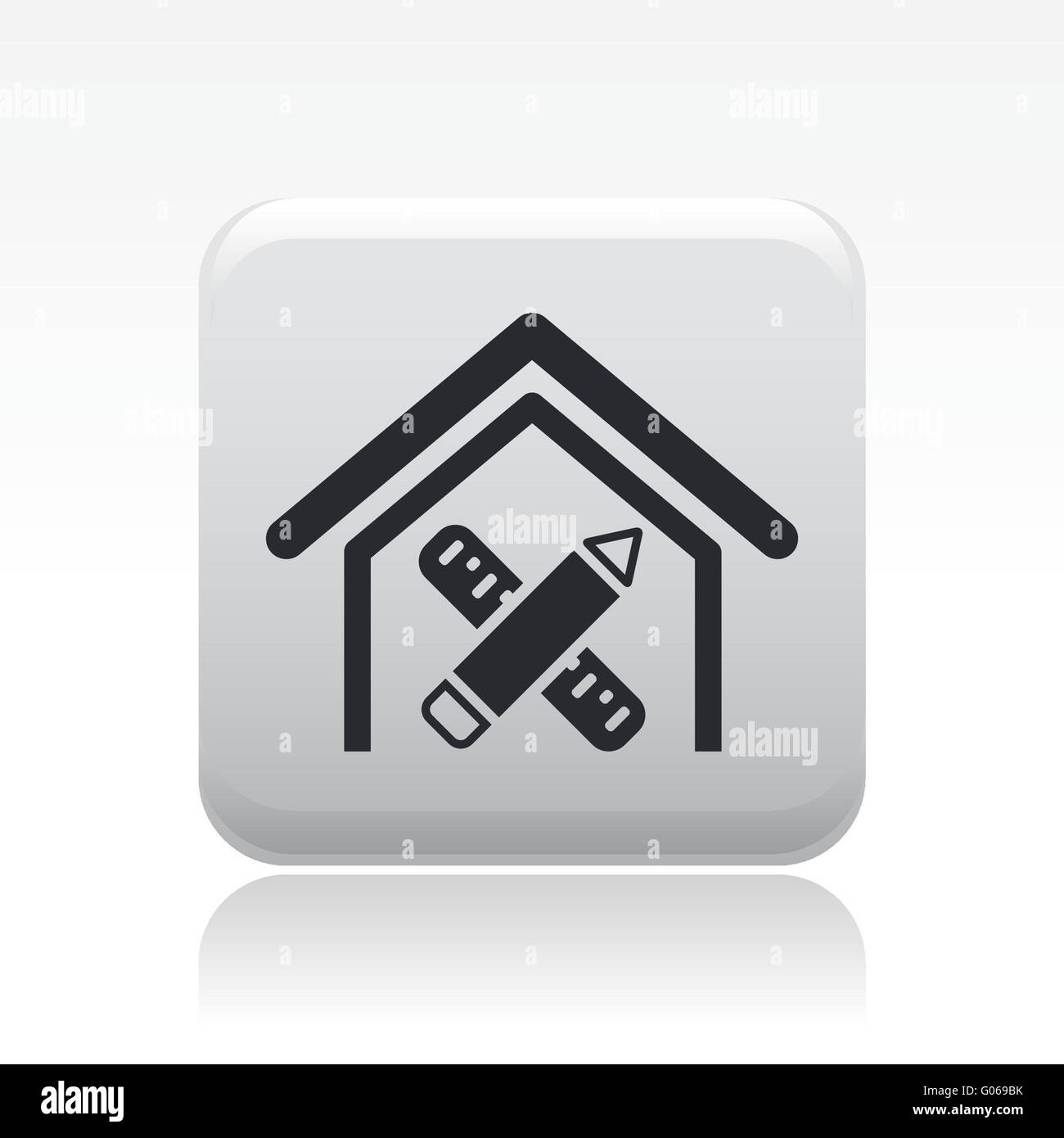 Vector illustration of single home design icon Stock Photo - Alamy