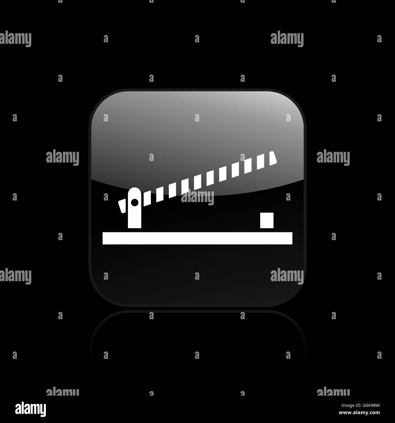 Vector illustration of single barrier icon Stock Photo - Alamy