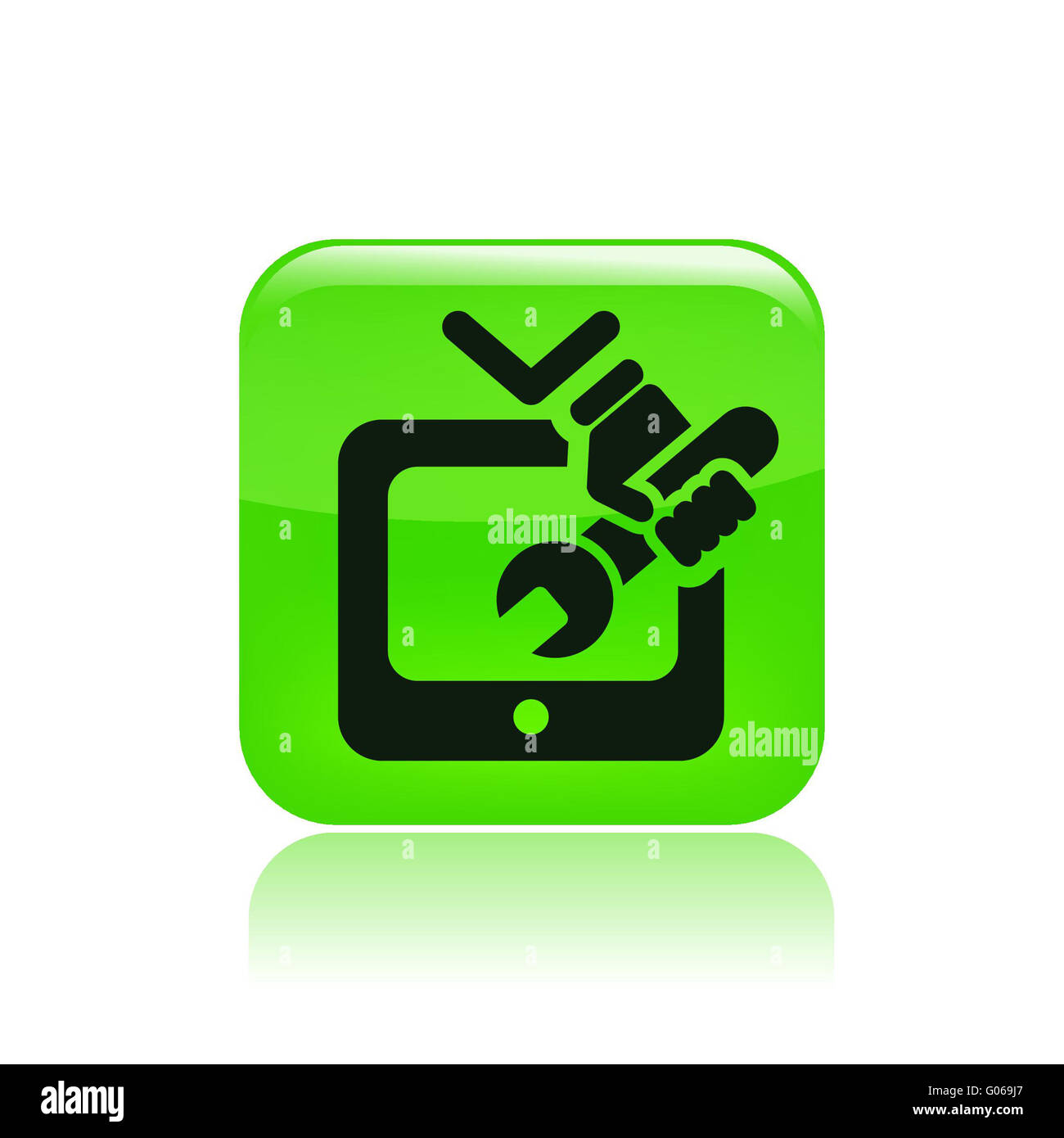 Vector illustration of single tv repair icon Stock Photo - Alamy