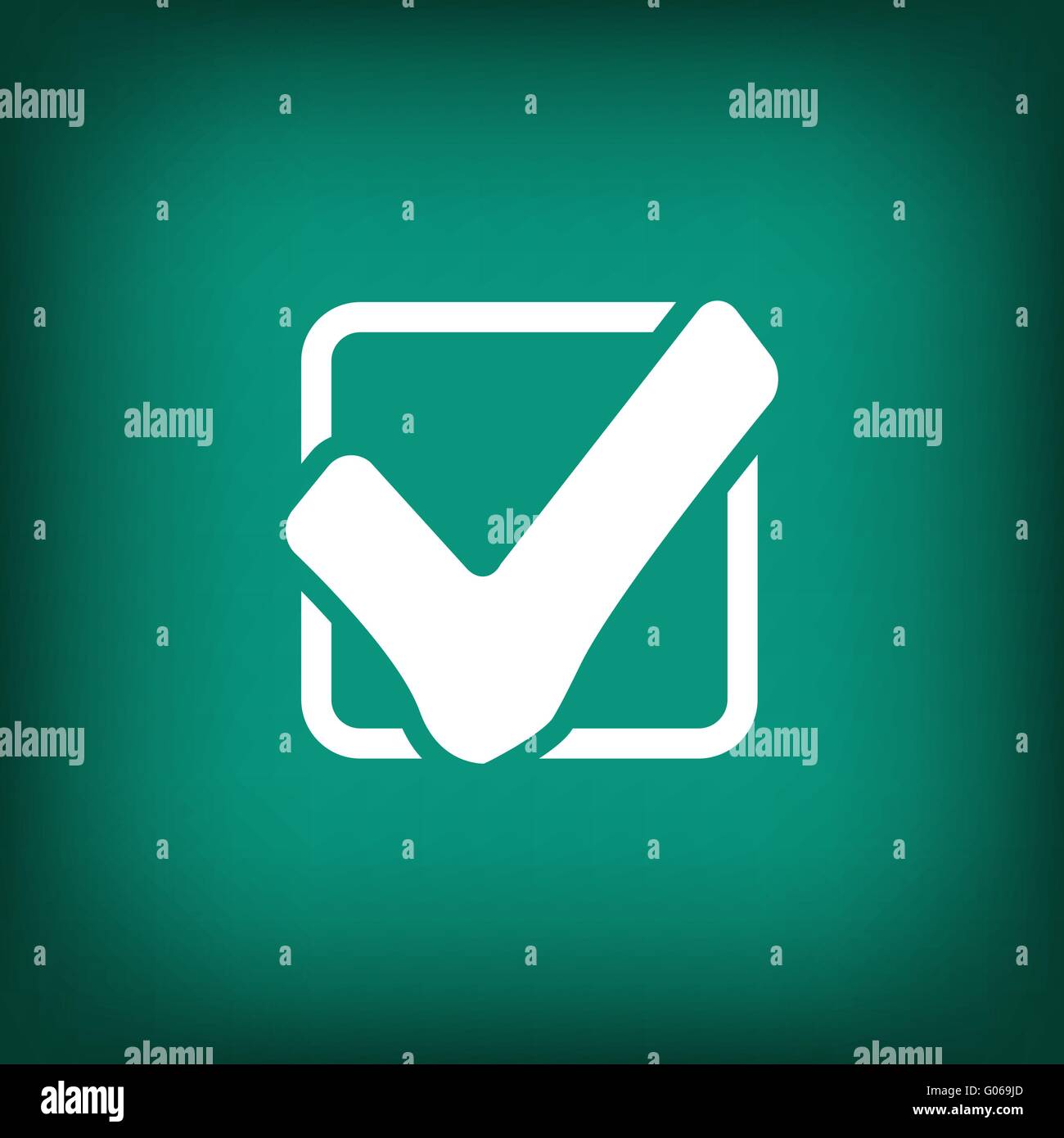 Pictograph of check mark. Vector concept illustration for design. Eps ...