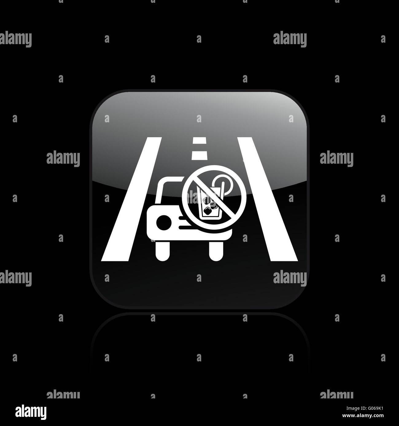 Vector illustration of single drunk drive icon Stock Photo - Alamy