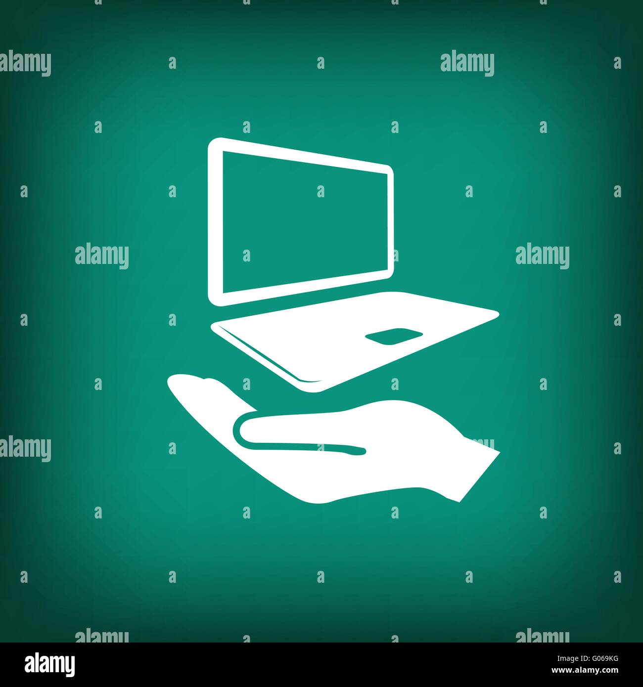 Pictograph of computer. Vector concept illustration for design. Eps 10 ...