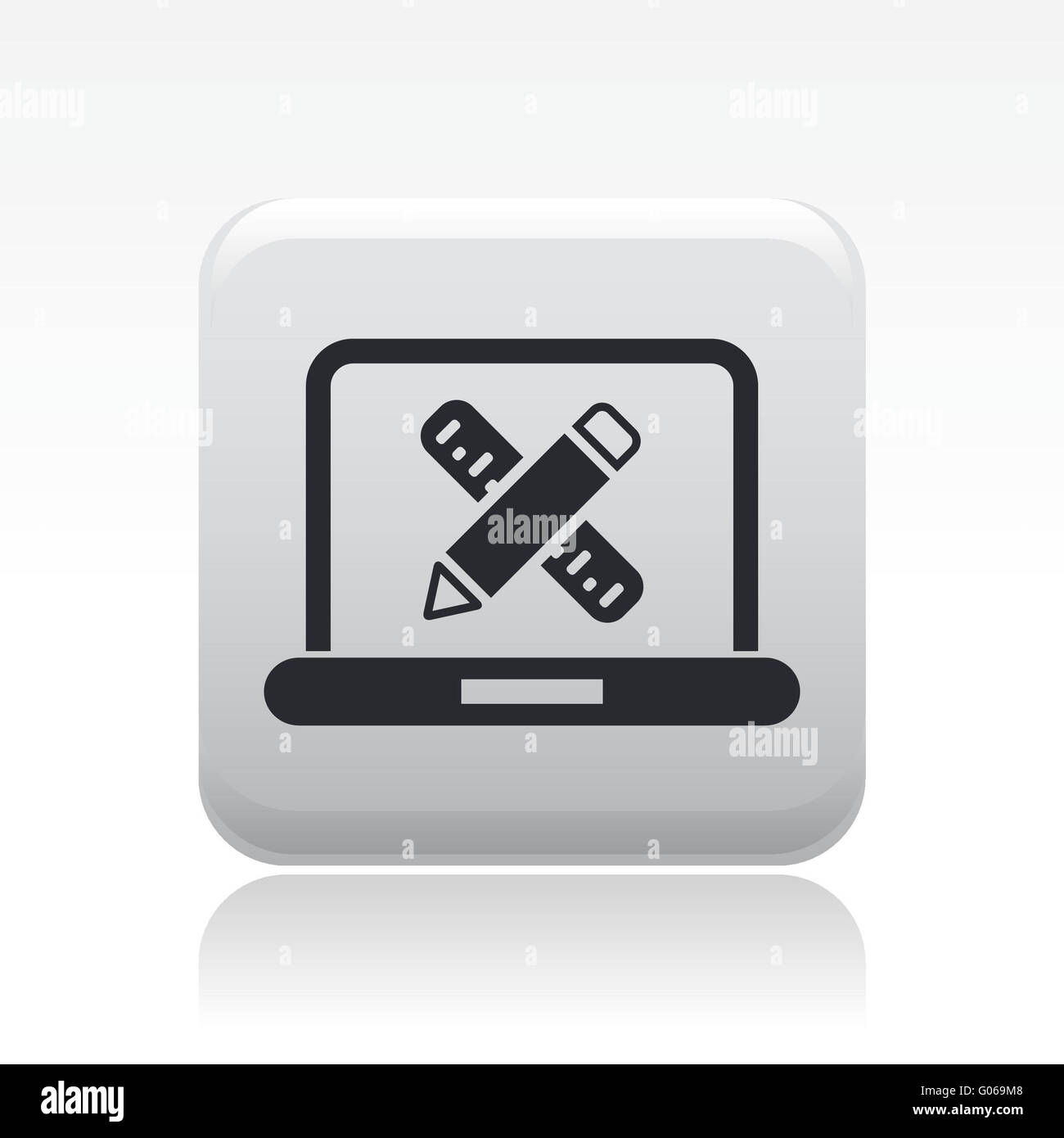 Vector illustration of isolated computer design icon Stock Photo - Alamy