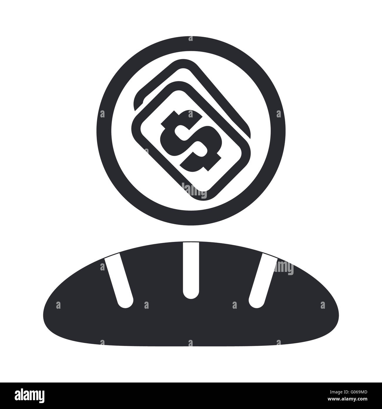 Vector illustration of isolated bread price icon Stock Photo - Alamy