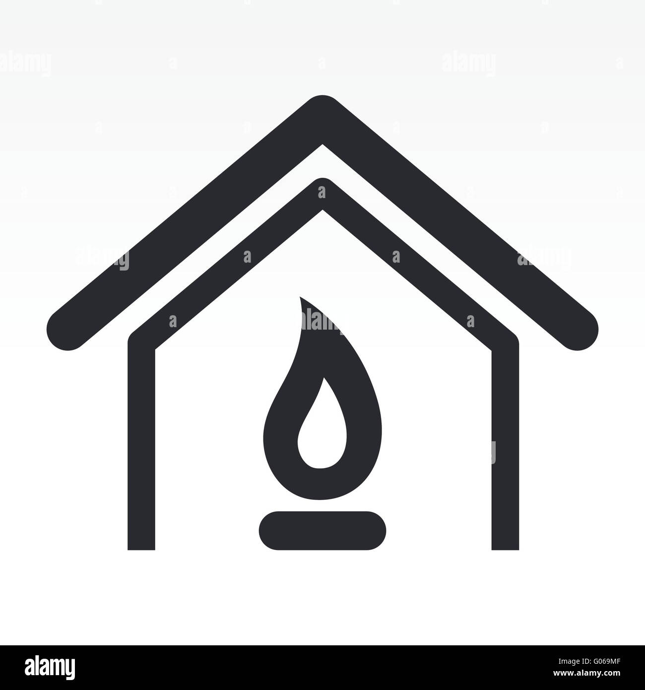Vector illustration of isolated gas home icon Stock Photo - Alamy