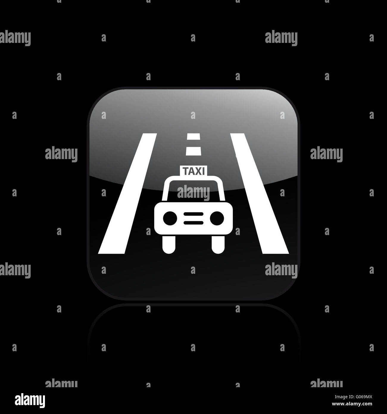 Vector illustration of isolated taxi icon Stock Photo - Alamy