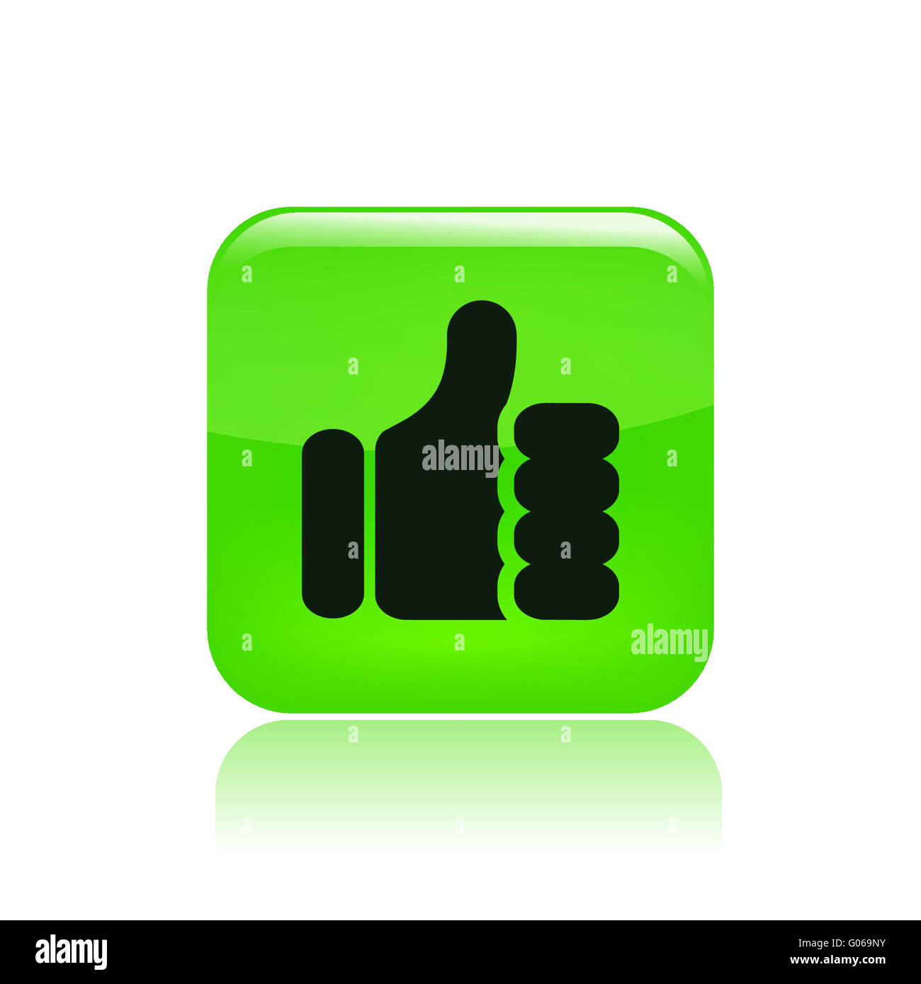 Vector illustration of isolated ok icon Stock Photo - Alamy