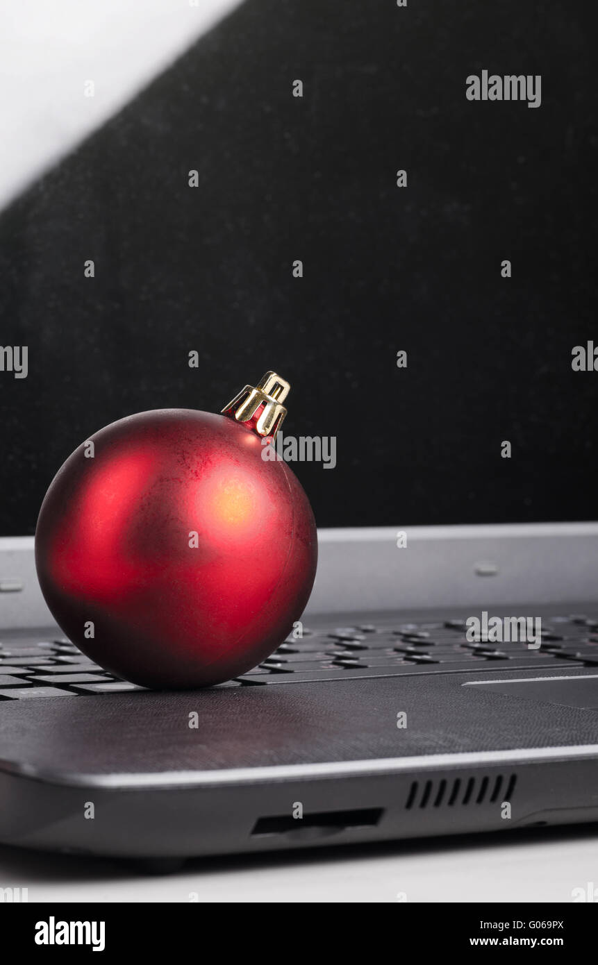 ball on a laptop keyboard Stock Photo - Alamy