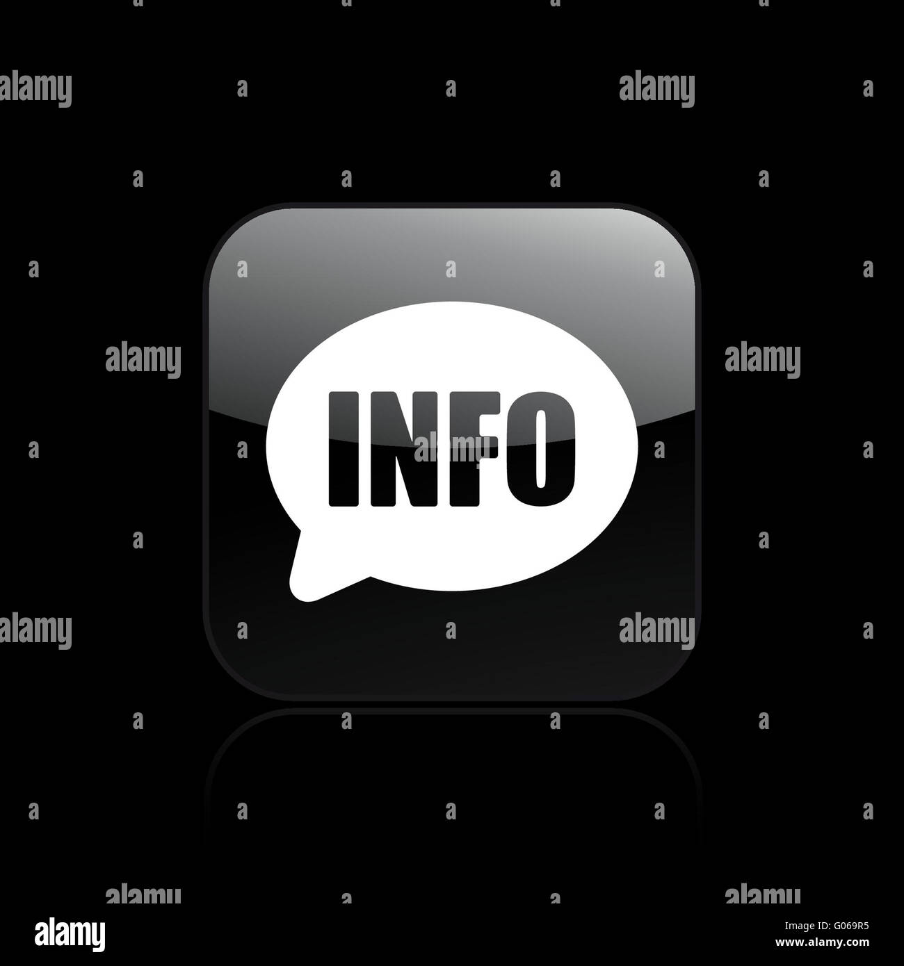 Vector illustration of single info icon Stock Photo - Alamy
