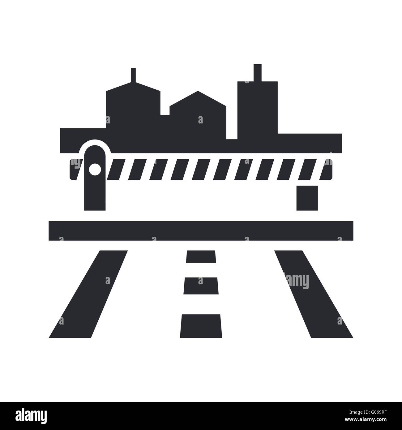 Vector illustration of single barrier icon Stock Photo - Alamy