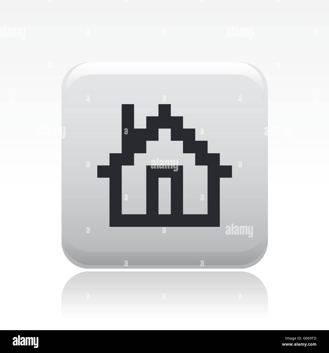 Vector illustration of single pixel home icon Stock Photo - Alamy