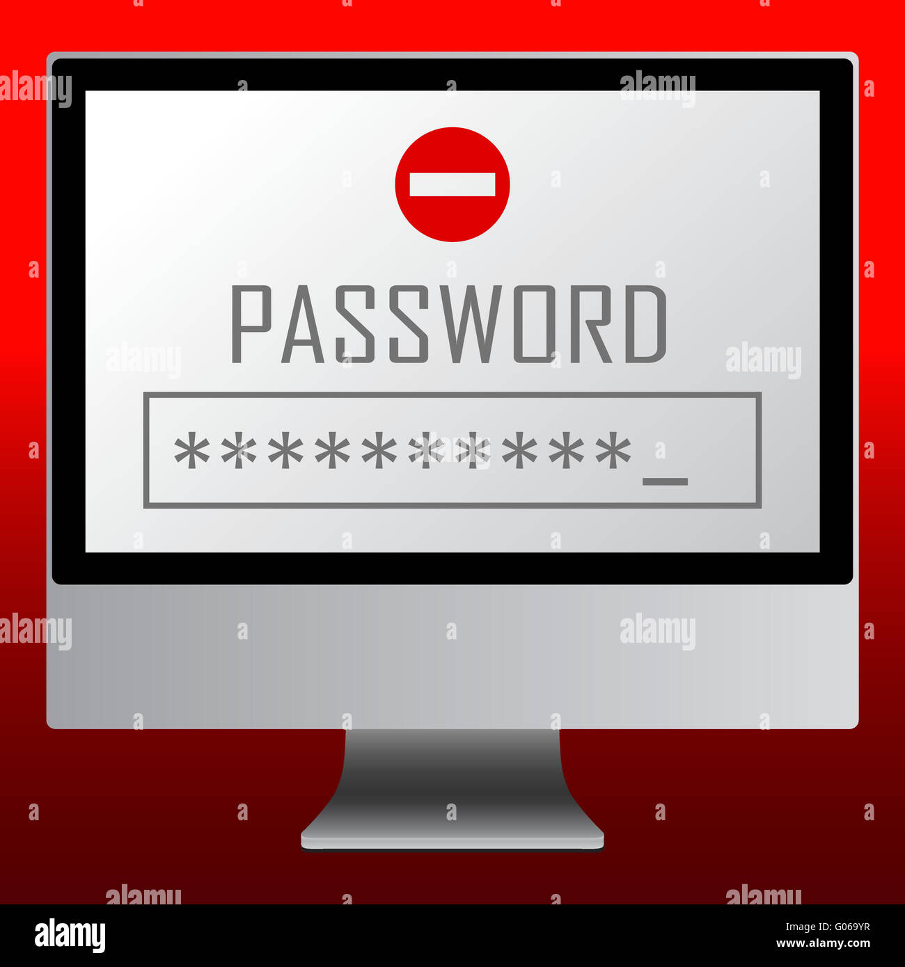 Vector illustration of single password icon Stock Photo - Alamy