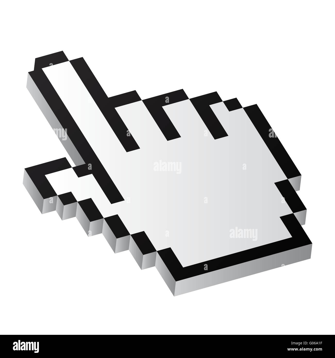 Vector illustration of single pointer mouse icon Stock Photo - Alamy