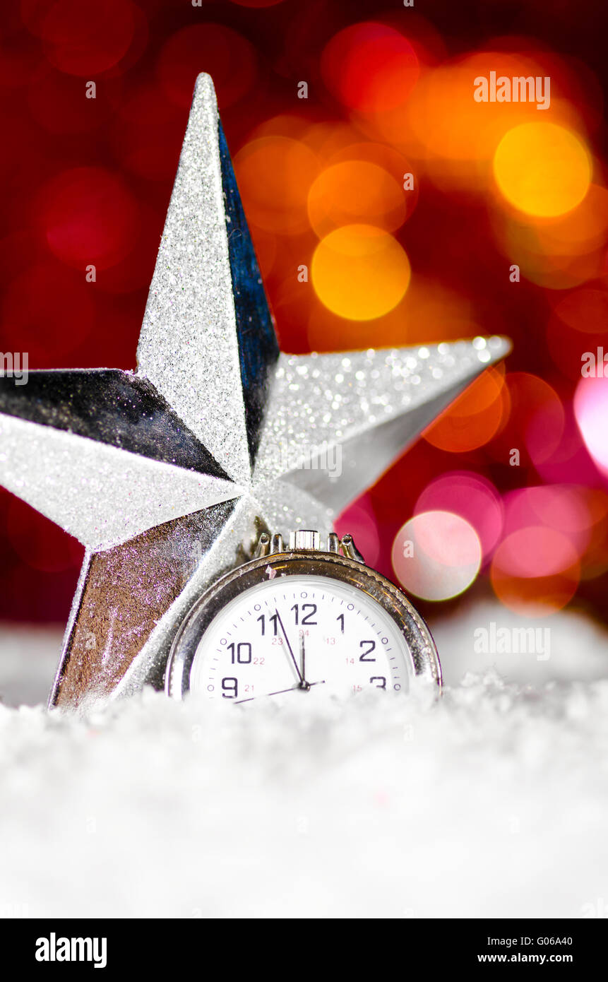 decorative star and clock Stock Photo - Alamy
