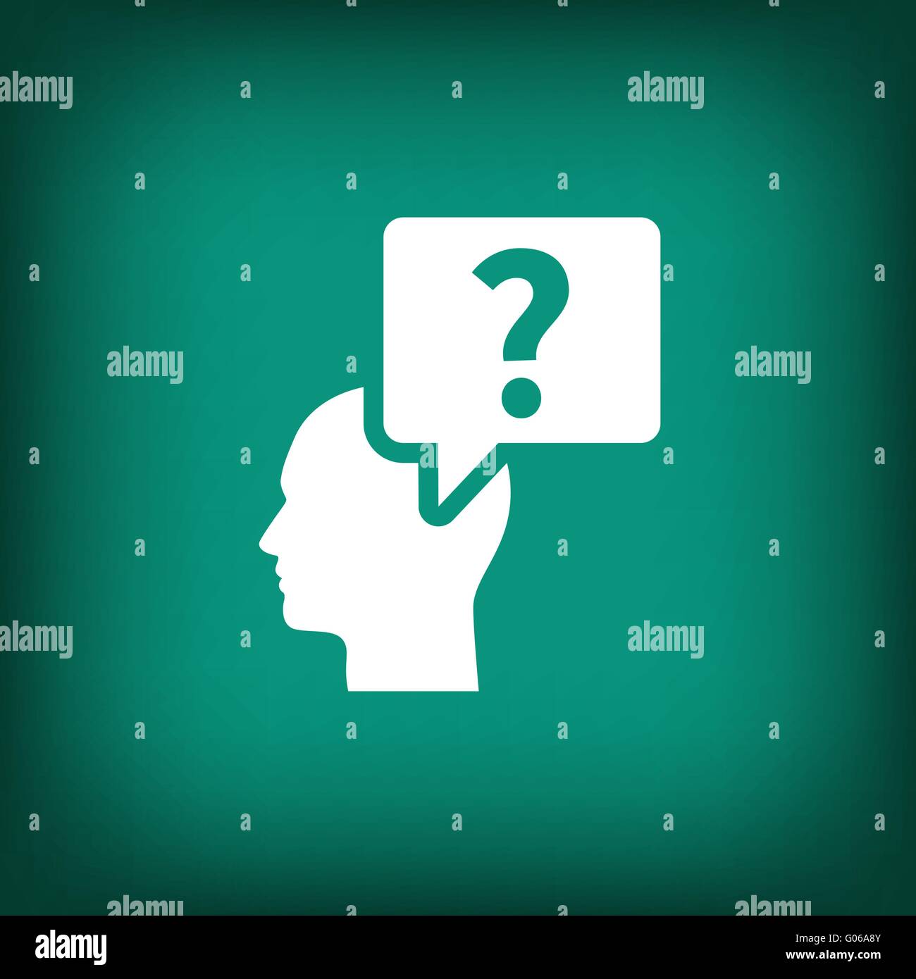 Pictograph of question mark and man. Vector concept illustration for ...