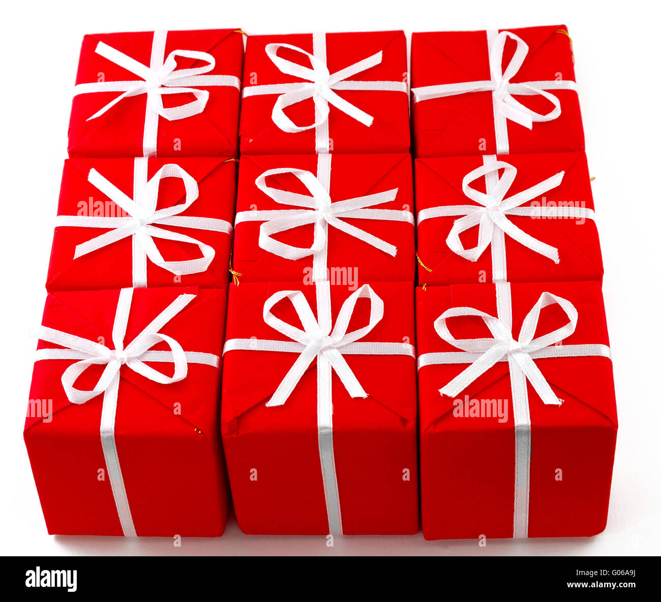 Red gift box Stock Photo - Alamy