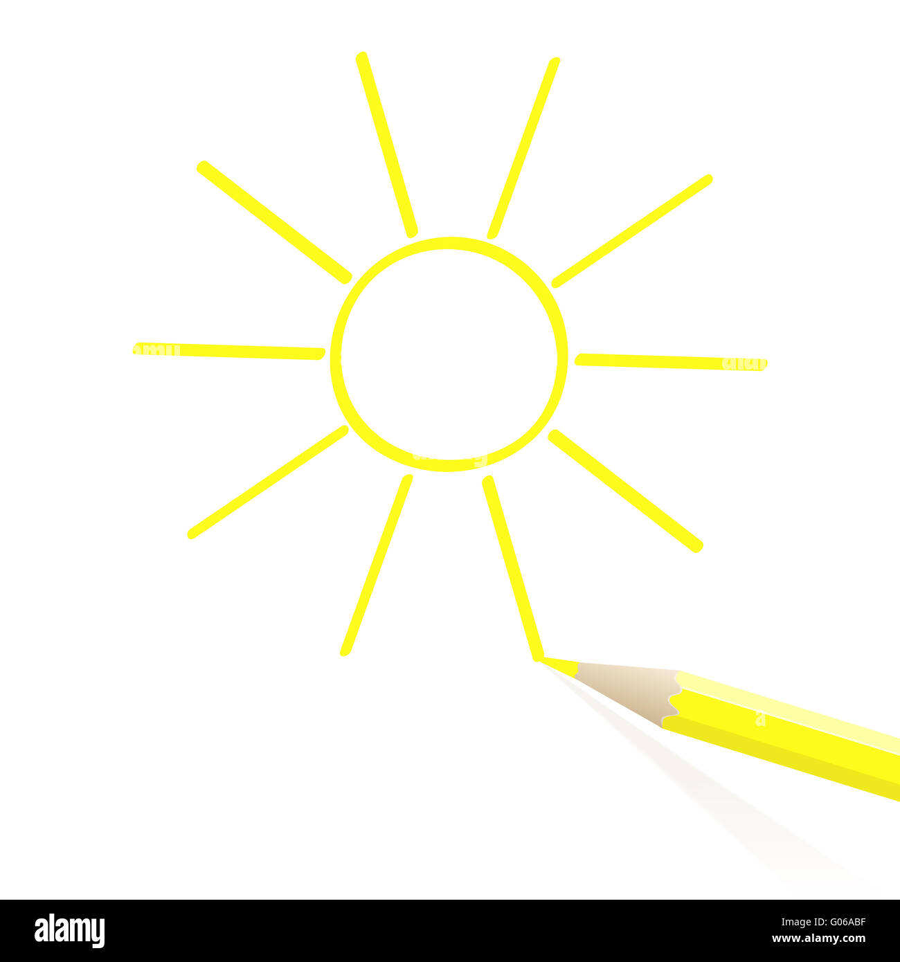 Hand drawn sun Stock Photo - Alamy